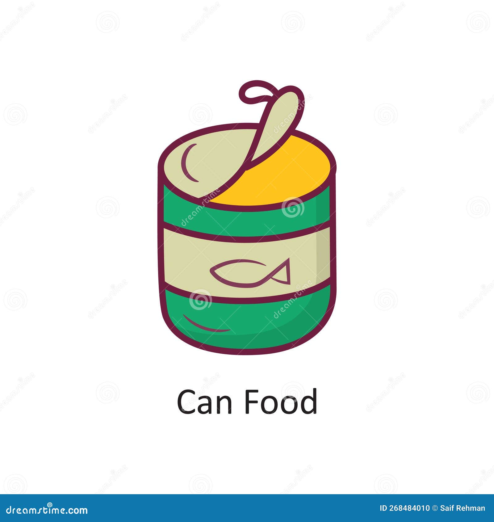 Can Food Vector Fill Outline Icon Design Illustration. Travel Symbol on ...