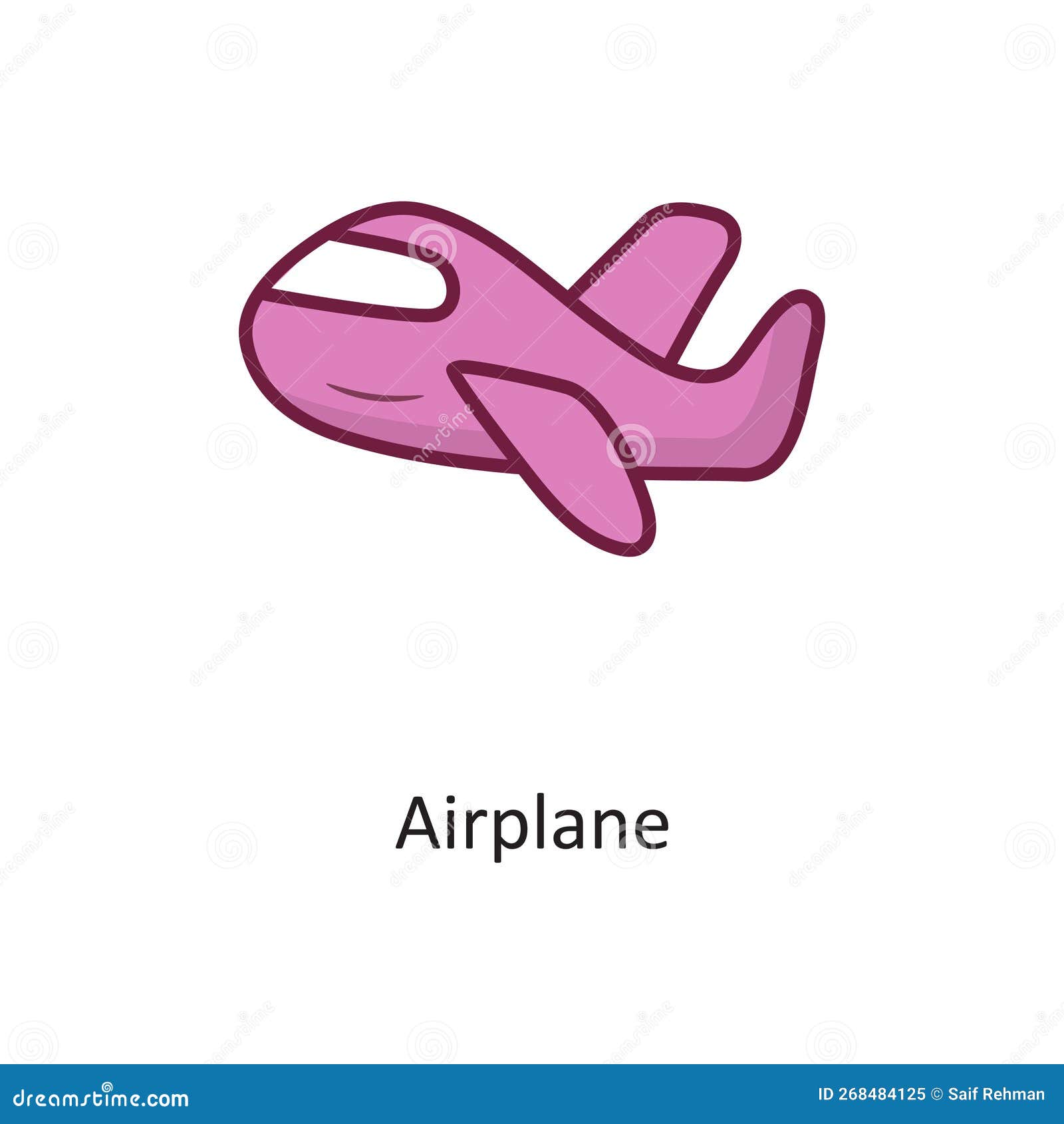Airplane Vector Fill Outline Icon Design Illustration. Travel Symbol on ...
