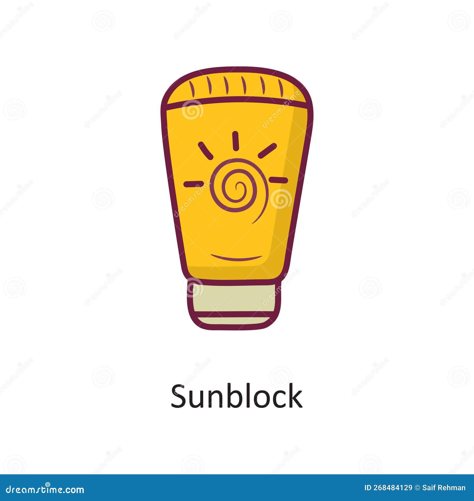 Sunblock Vector Fill Outline Icon Design Illustration. Travel Symbol on ...