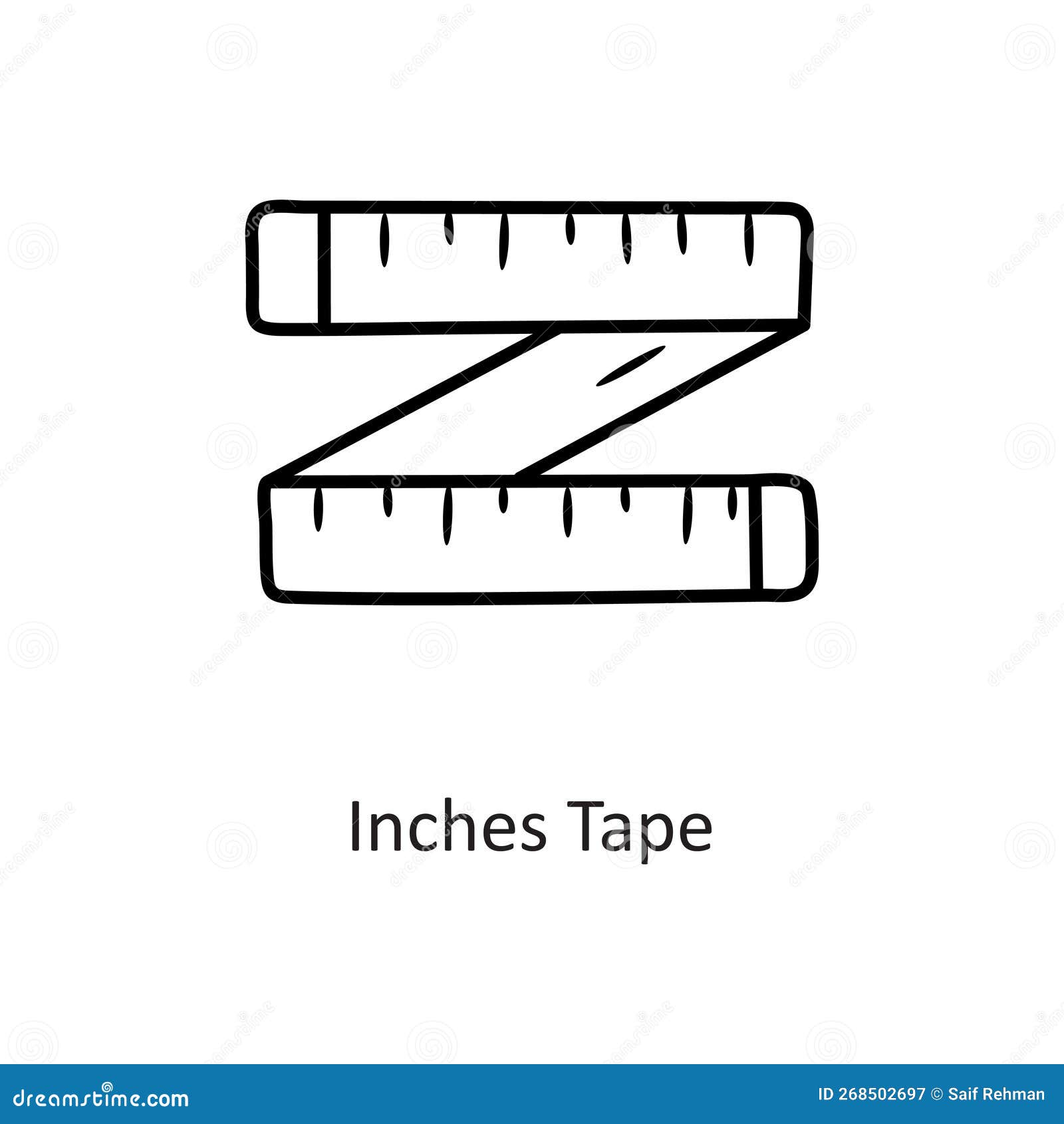 Inches Tape Vector Outline Icon Design Illustration. Workout Symbol on ...