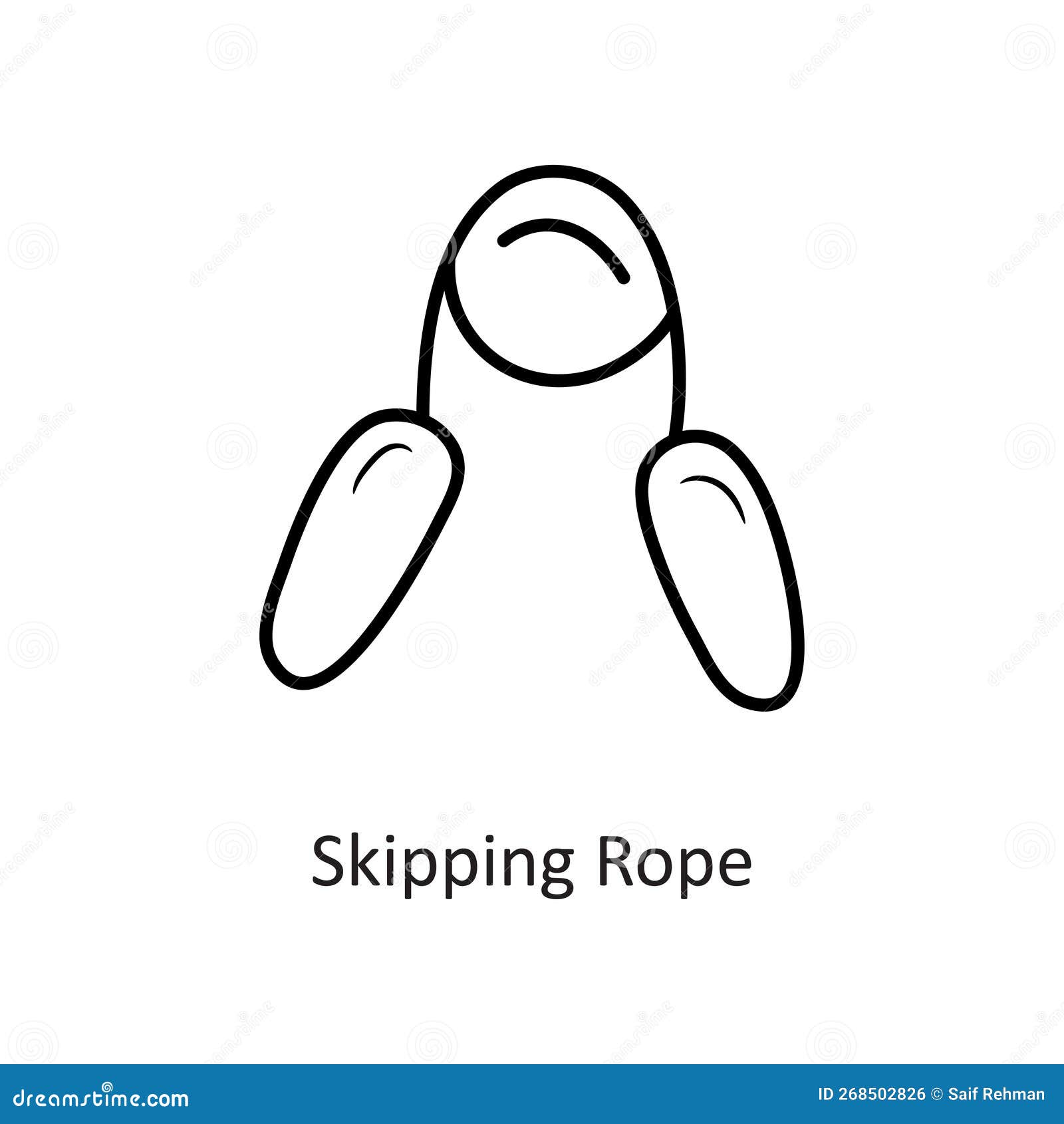 Skipping Rope Vector Outline Icon Design Illustration. Workout Symbol ...