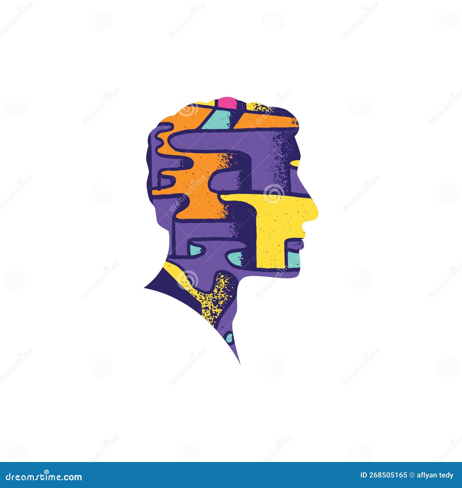 Abstract colorful of men stock vector. Illustration of yellow - 268505165