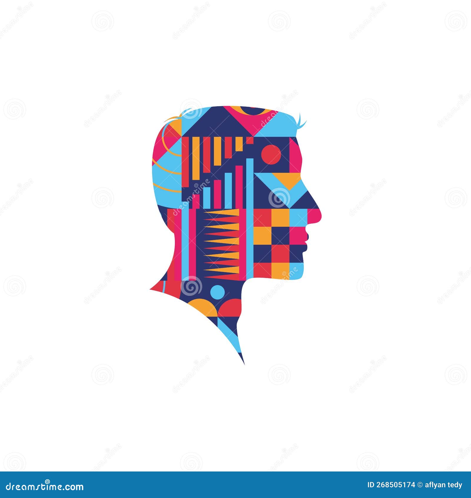 Geometric colorful of men stock vector. Illustration of diagram - 268505174