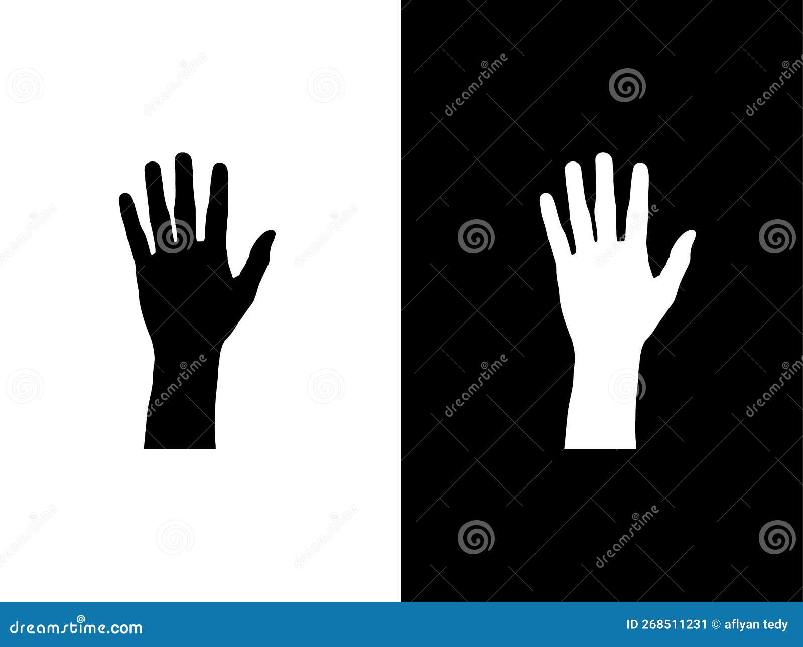 Hand five stock illustration. Illustration of adult - 268511231
