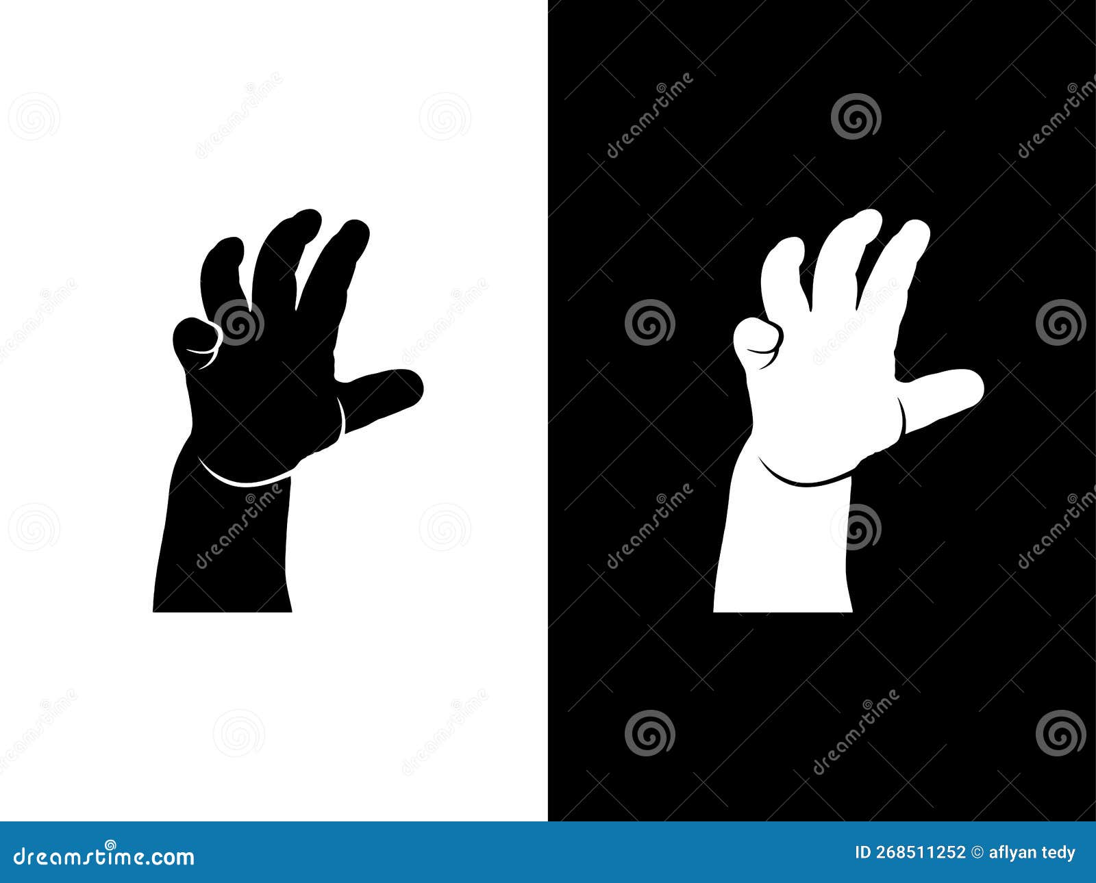 Hand gesture claw stock illustration. Illustration of text - 268511252