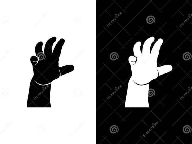 Hand gesture claw stock illustration. Illustration of text - 268511252