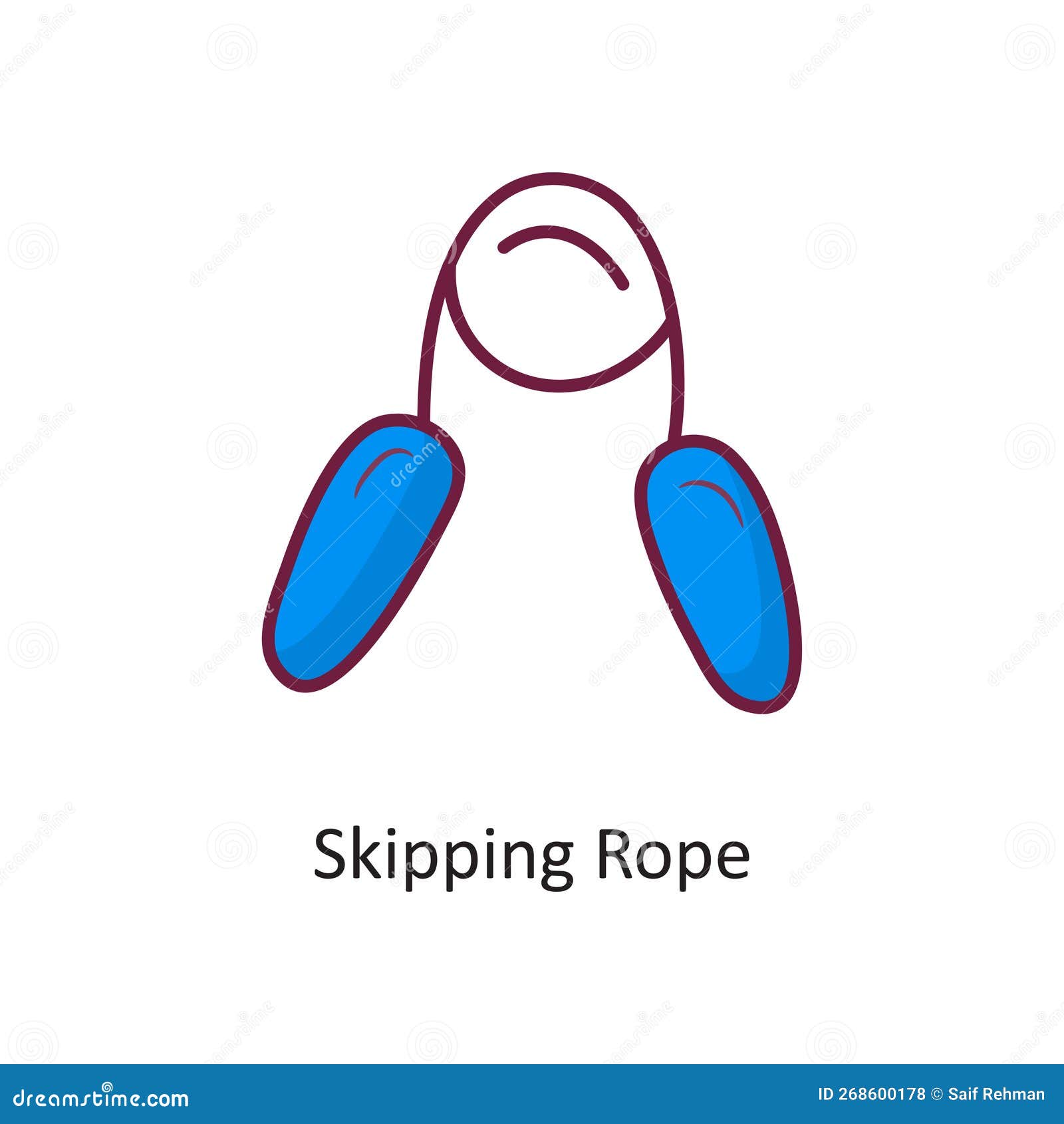 Skipping Rope Vector Fill Outline Icon Design Illustration. Workout ...