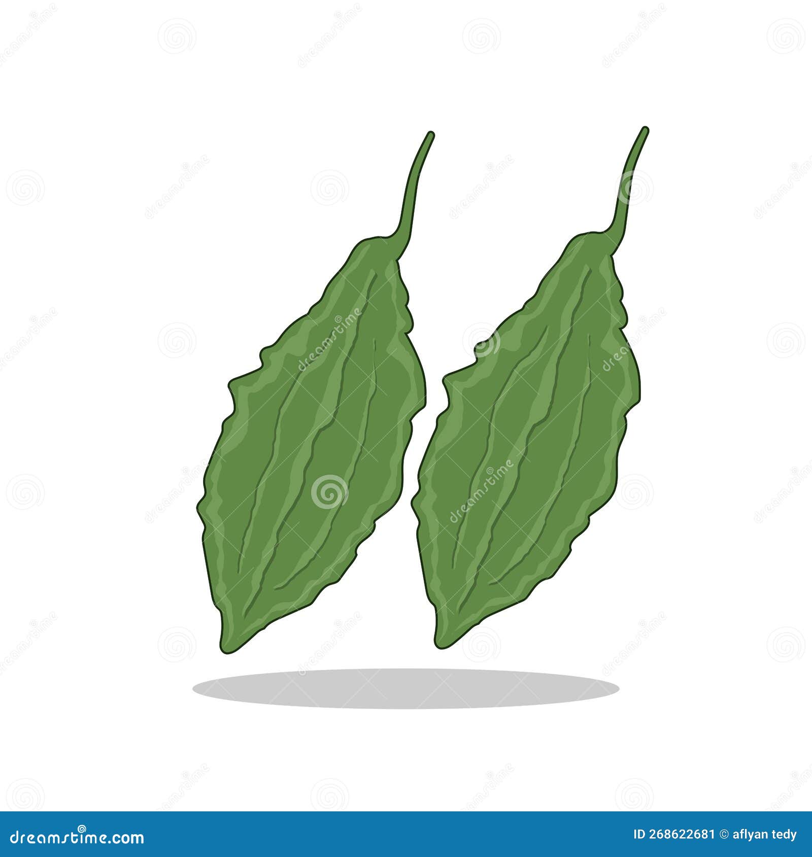 Icon Vegetables of Bitter Melon Stock Illustration - Illustration of ...