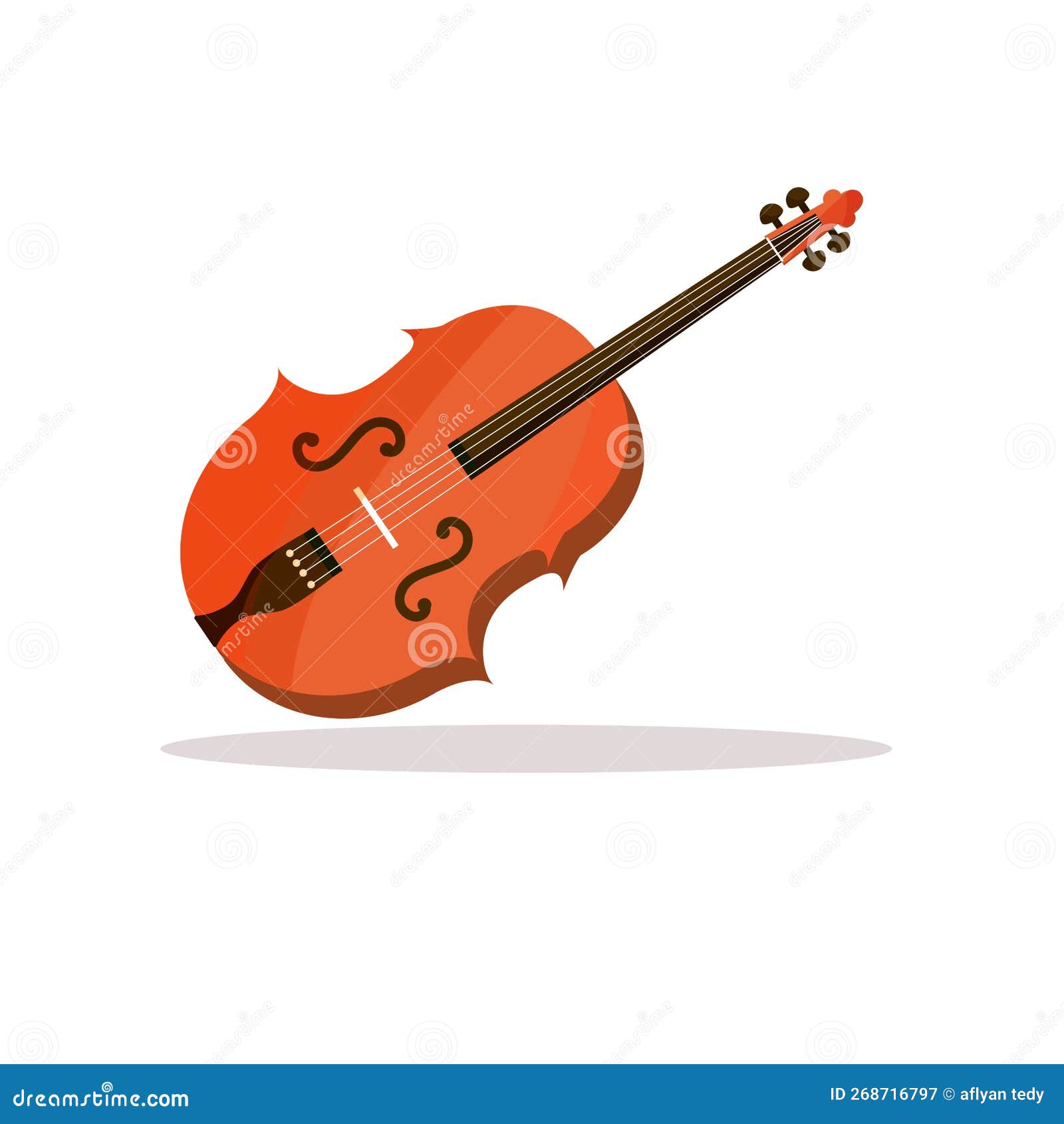 Symbol of violin stock vector. Illustration of instrumental - 268716797