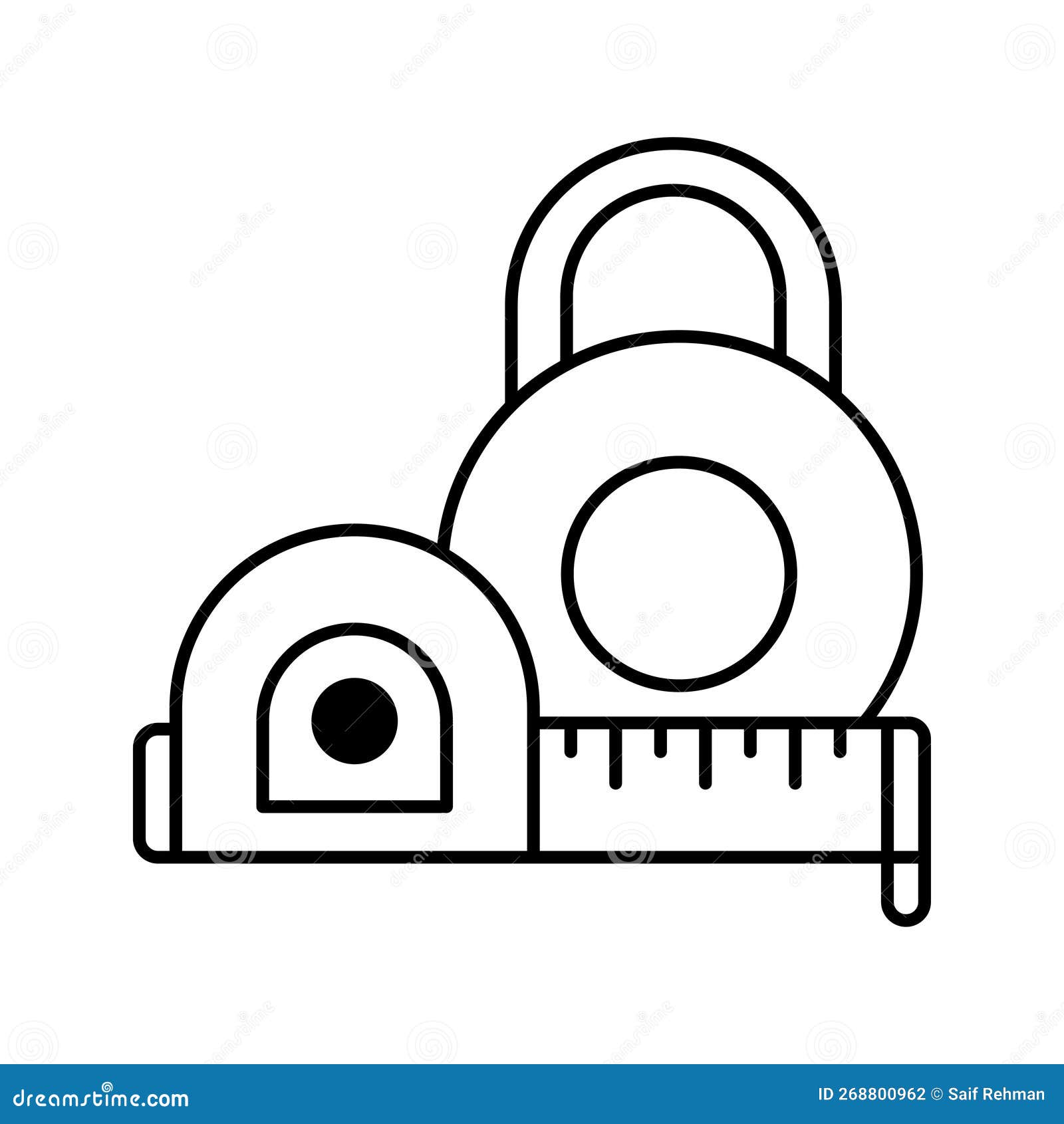 Measure Tools Vector Outline Icon Style Illustration. EPS 10 File Stock ...