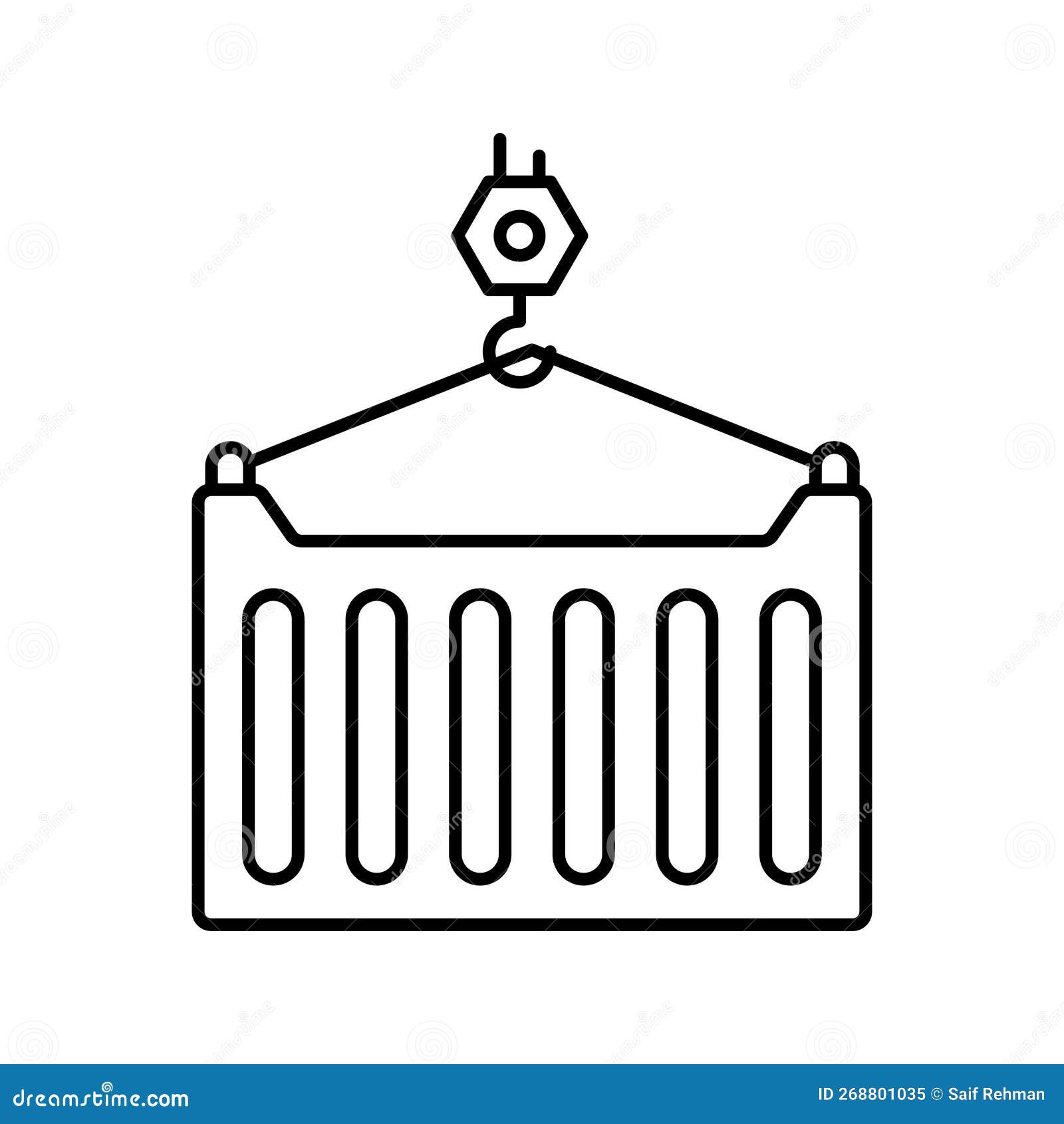 Container Vector Outline Icon Style Illustration. EPS 10 File Stock ...