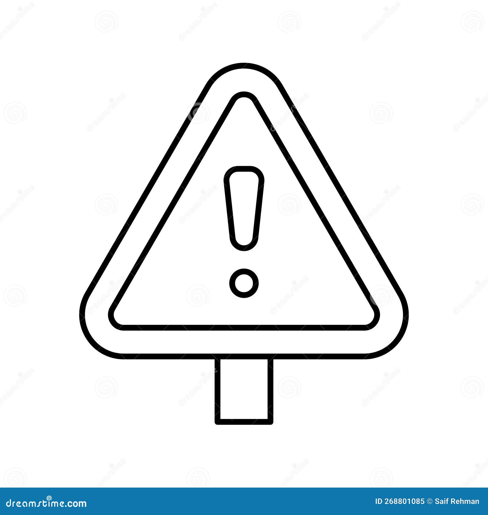 Alert Sign Vector Outline Icon Style Illustration. EPS 10 File Stock ...