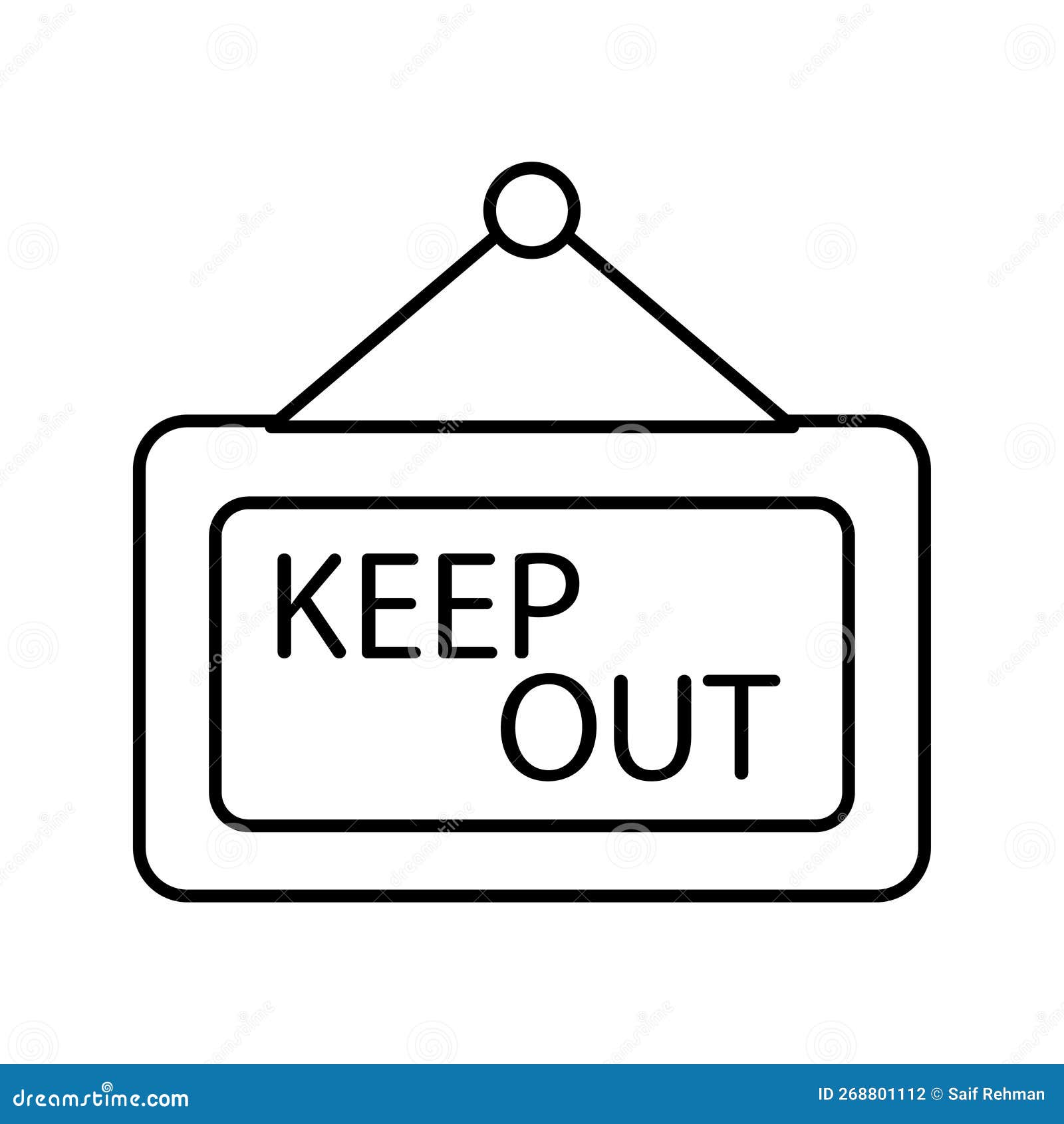 Keep Out Vector Outline Icon Style Illustration. EPS 10 File Stock ...
