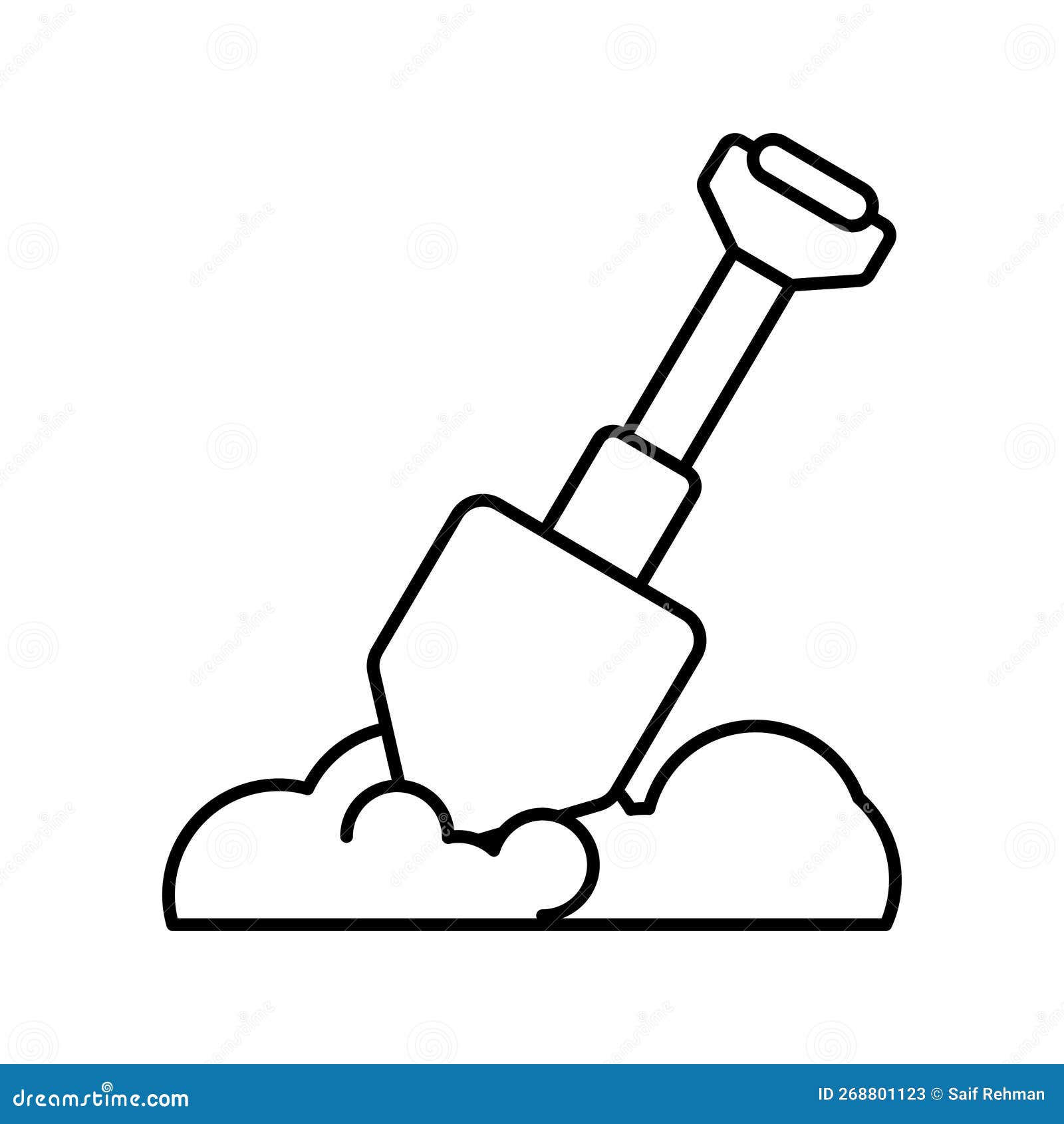 Dig Vector Outline Icon Style Illustration. EPS 10 File Stock Vector ...