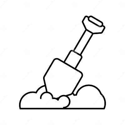 Dig Vector Outline Icon Style Illustration. EPS 10 File Stock Vector ...