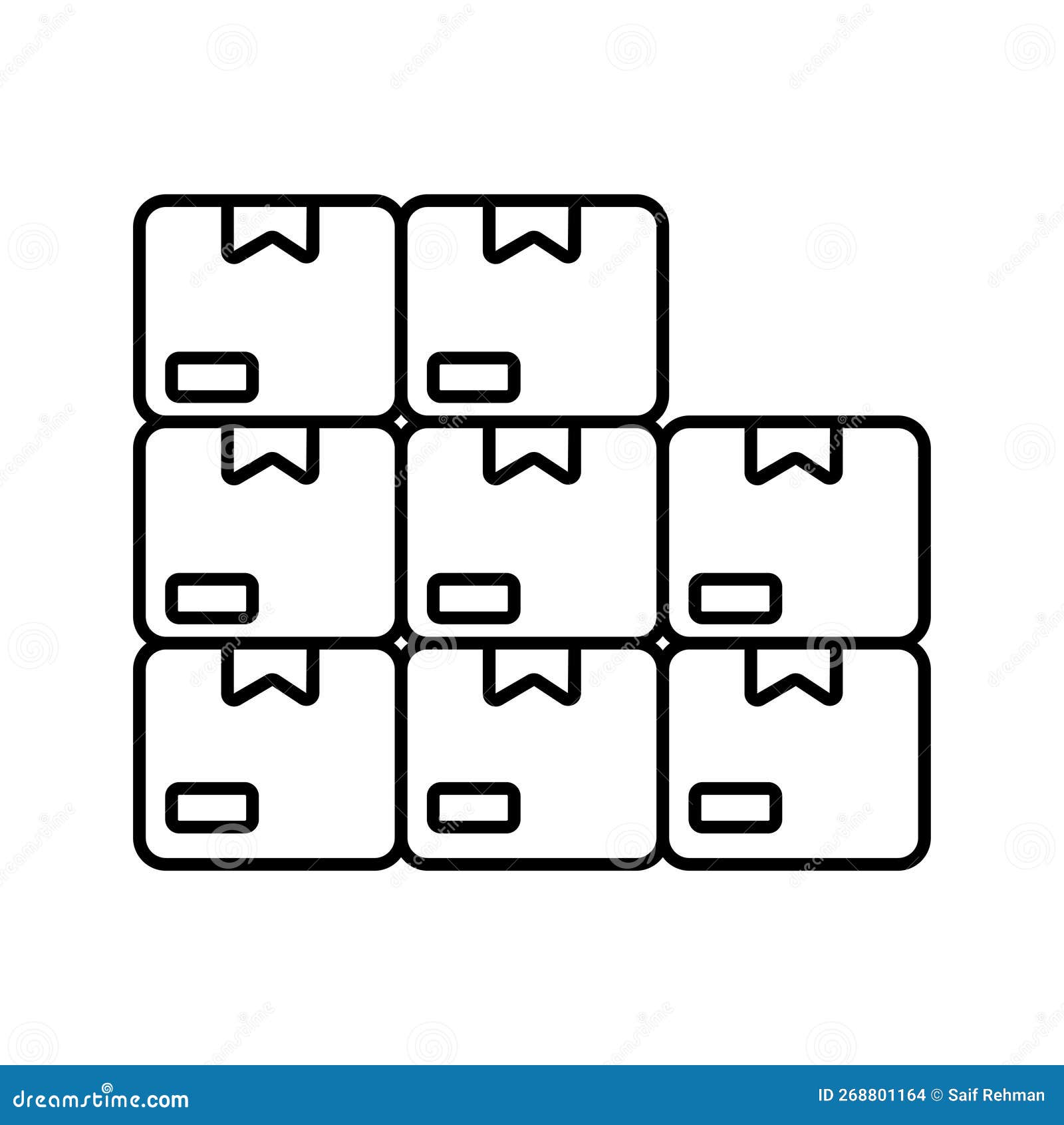 Packages Vector Outline Icon Style Illustration. EPS 10 File Stock ...