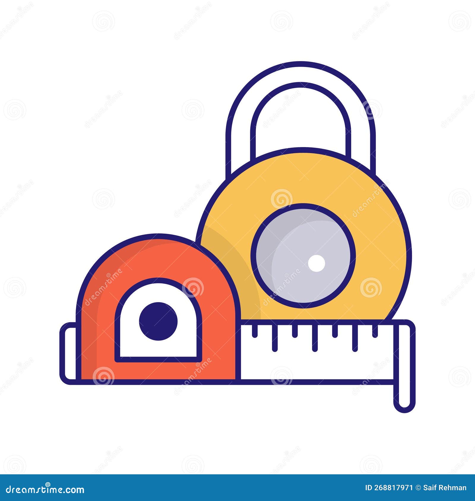 Measure Tools Vector Fill Outline Icon Style Illustration. EPS 10 File ...