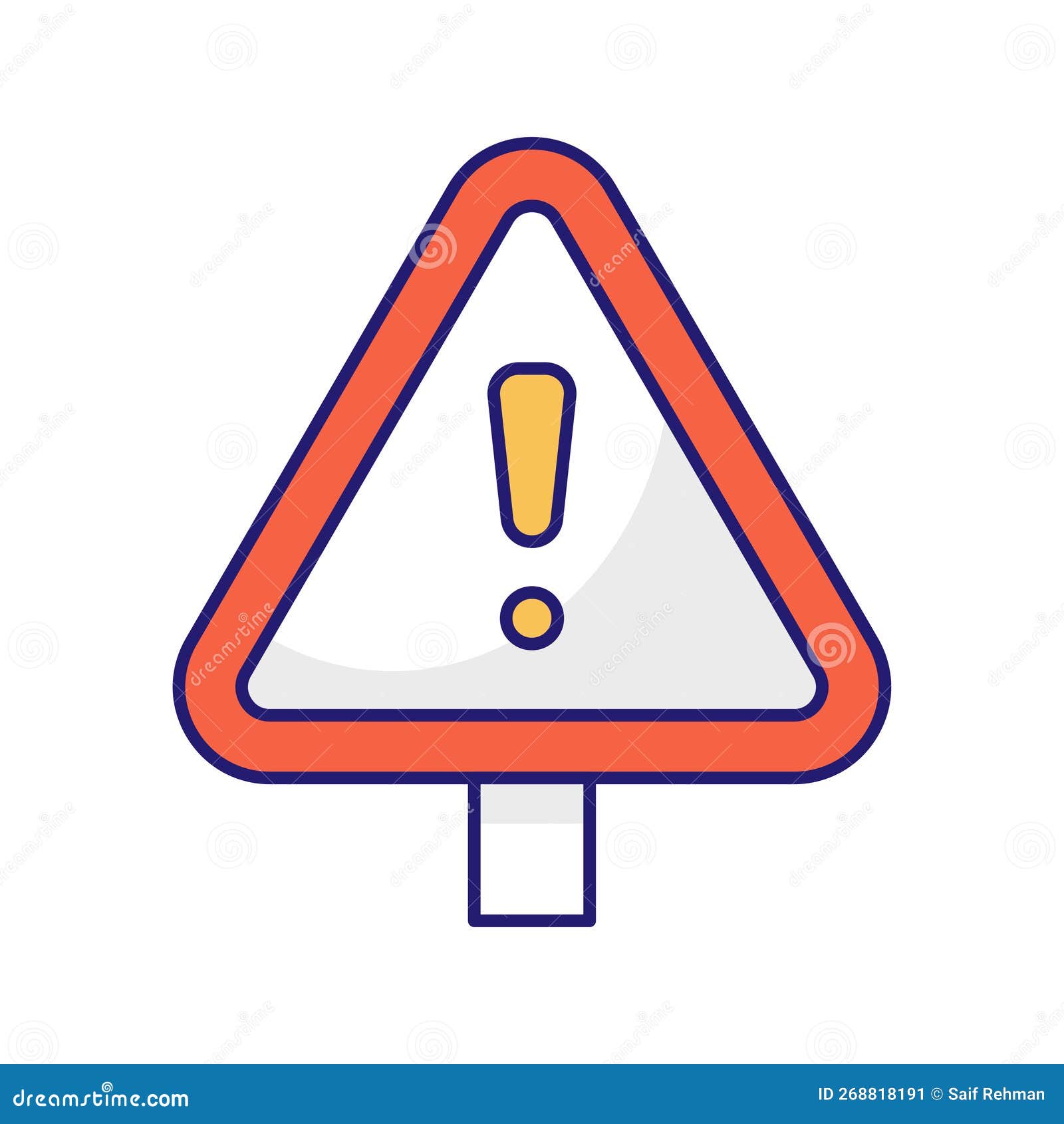Alert Sign Vector Fill Outline Icon Style Illustration. EPS 10 File ...