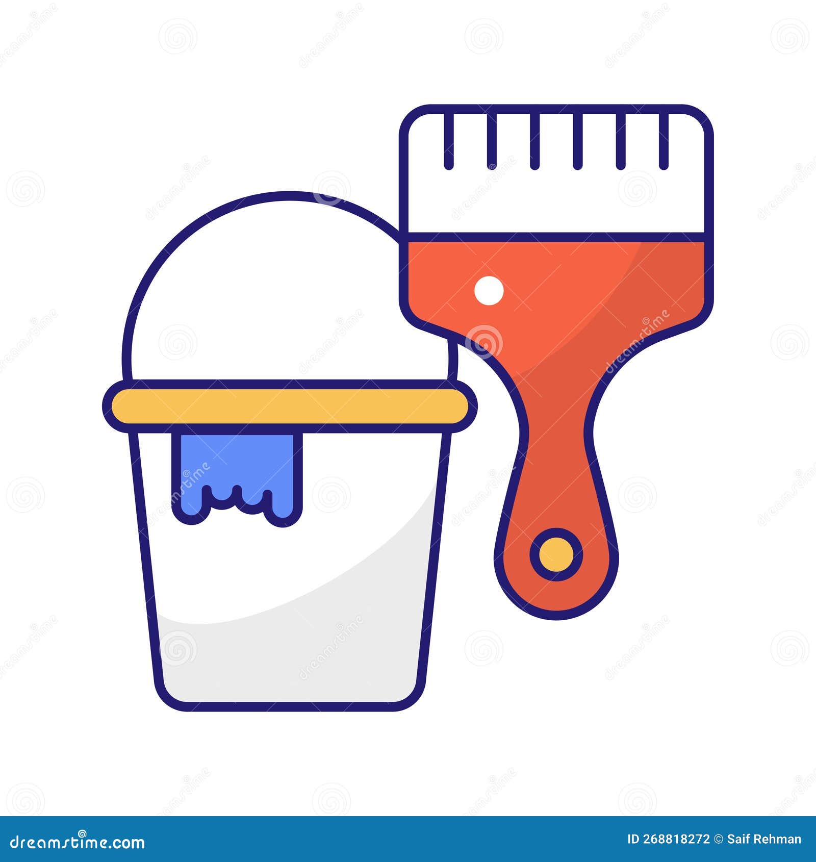 Paint Vector Fill Outline Icon Style Illustration. EPS 10 File Stock ...