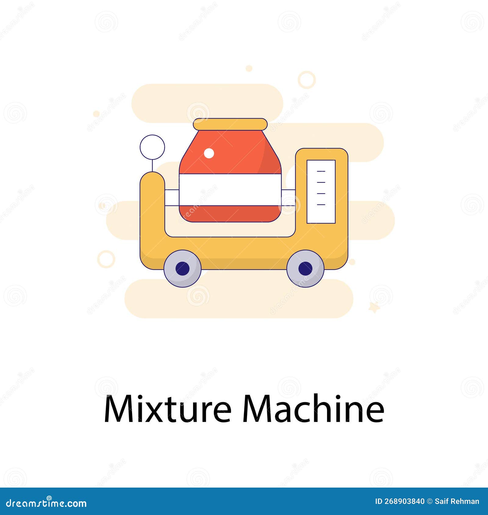 Mixture Machine Vector Fill Outline with Background Icon Style Illustration. EPS 10 File Stock ...