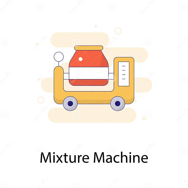 Mixture Machine Vector Fill Outline with Background Icon Style ...
