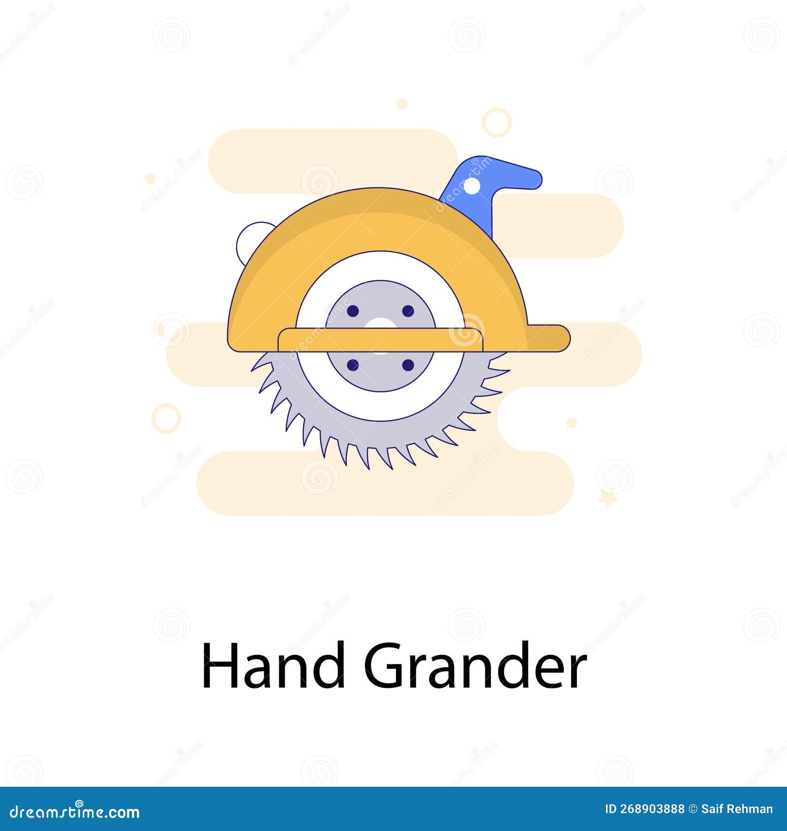 Hand Grander Vector Fill Outline with Background Icon Style ...