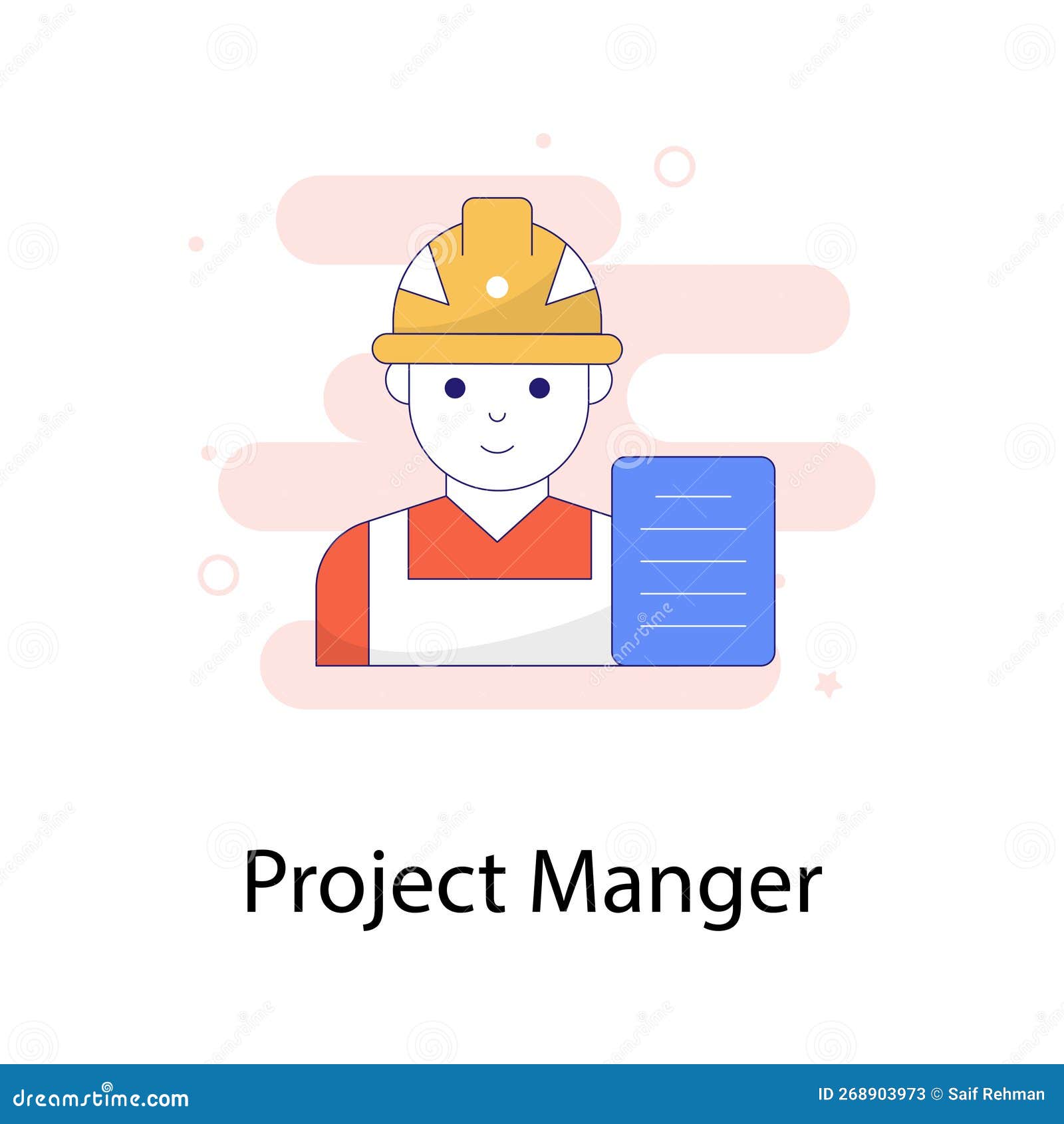 Project Manager Vector Fill Outline with Background Icon Style ...