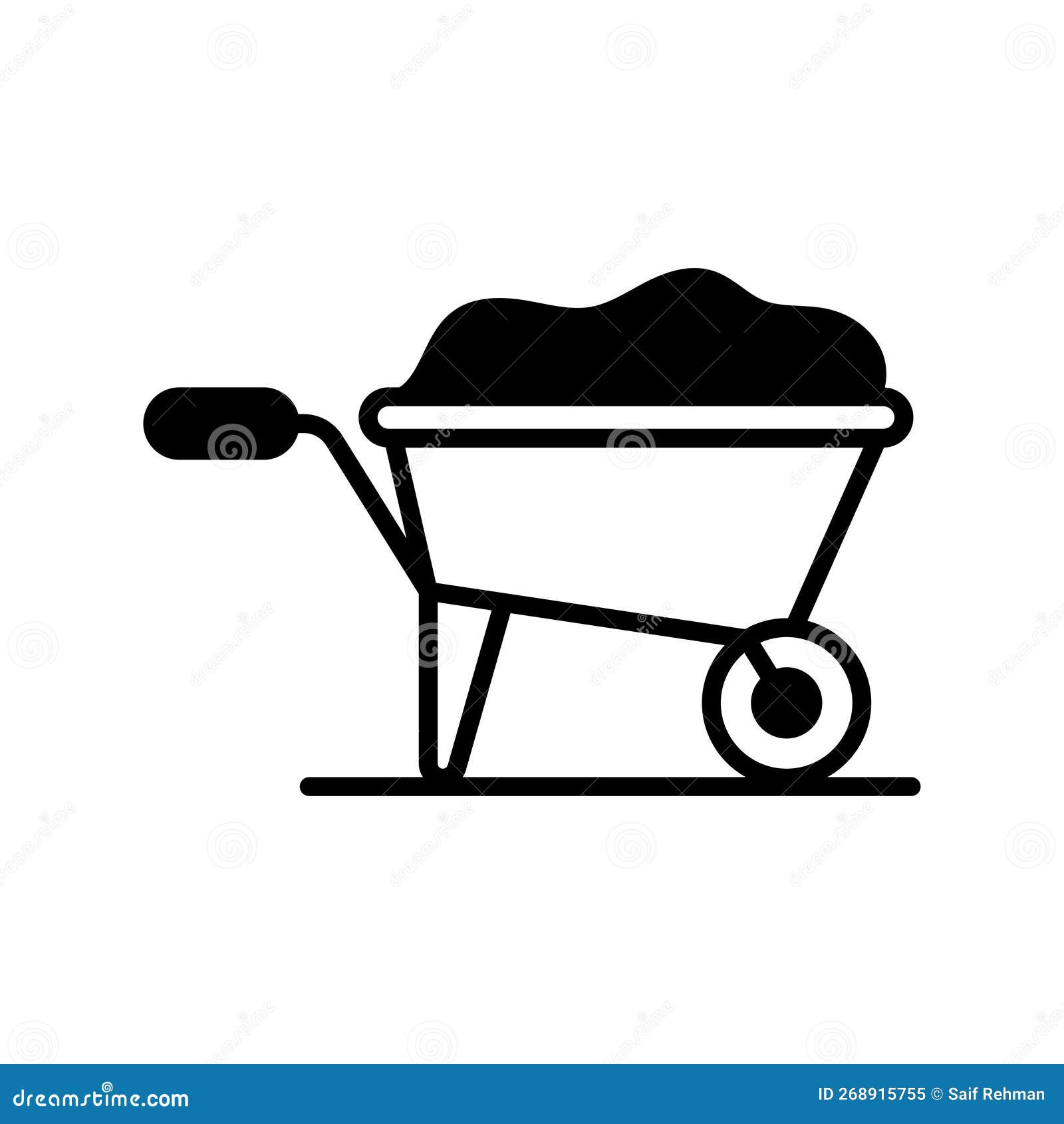 Wheel Barrow Vector Solid Icon Style Illustration. EPS 10 File Stock ...