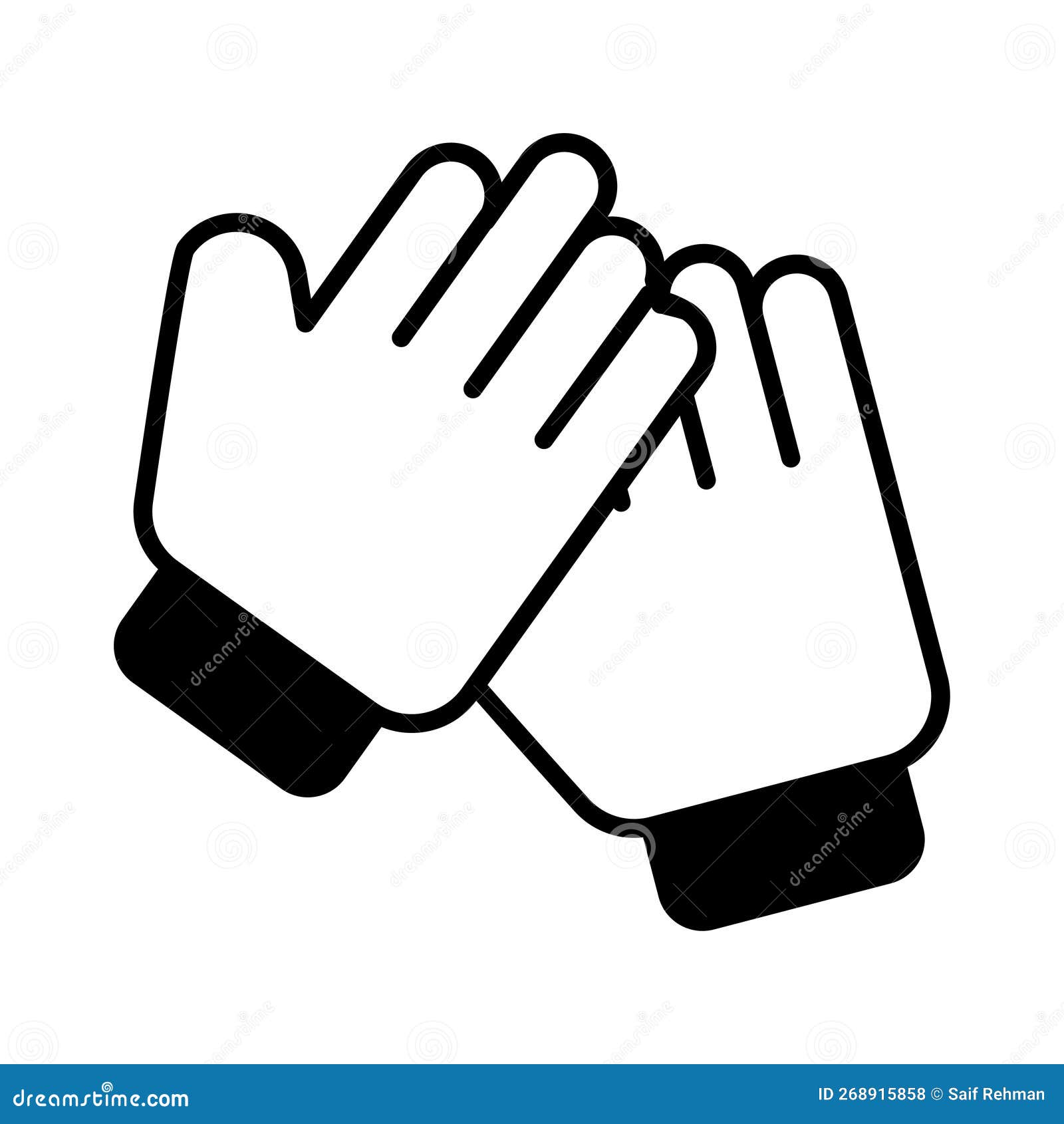 Gloves Vector Fill Outline Icon Style Illustration. EPS 10 File Stock ...
