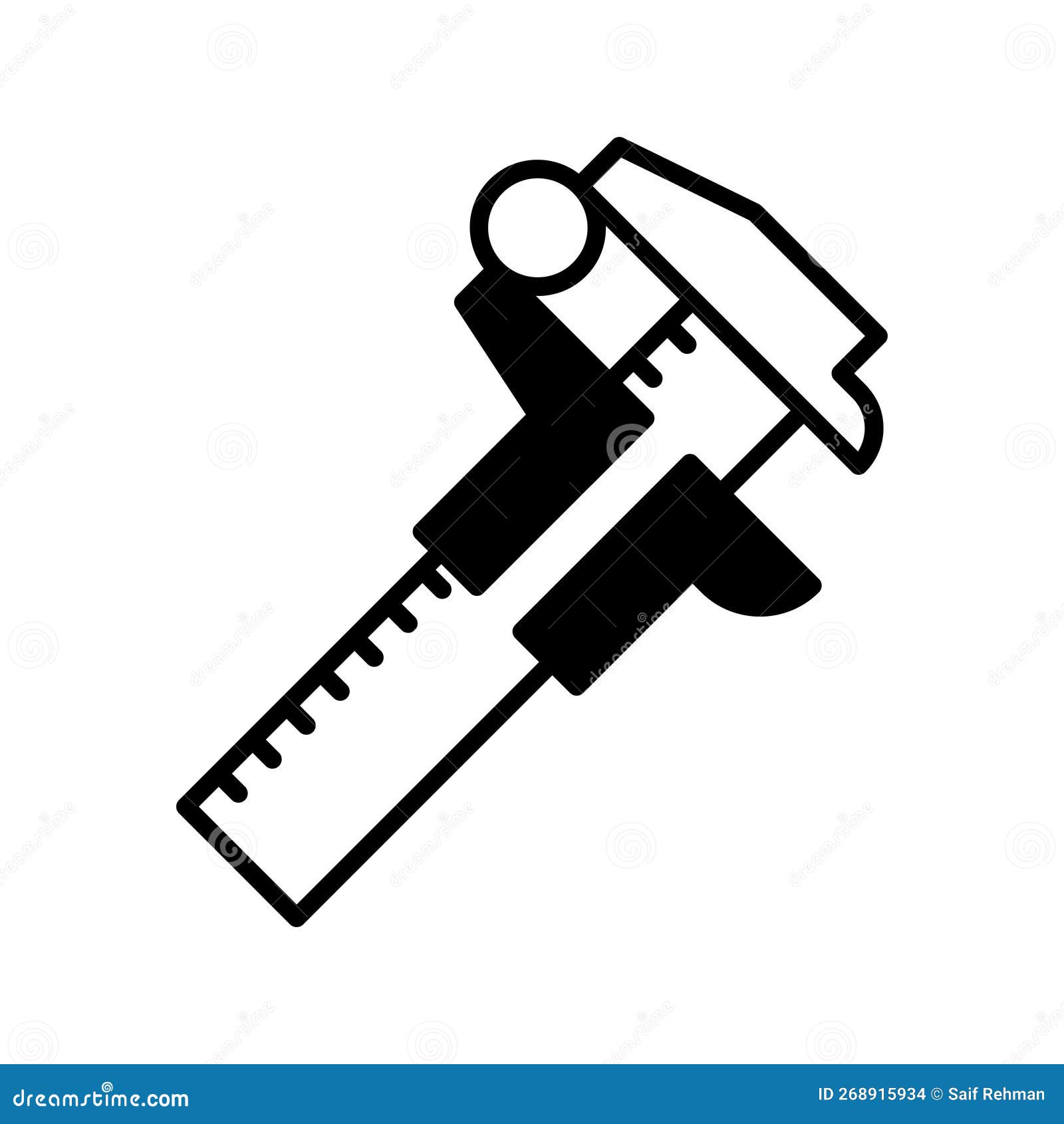 Vernier Caliper Vector Solid Icon Style Illustration. EPS 10 File Stock ...