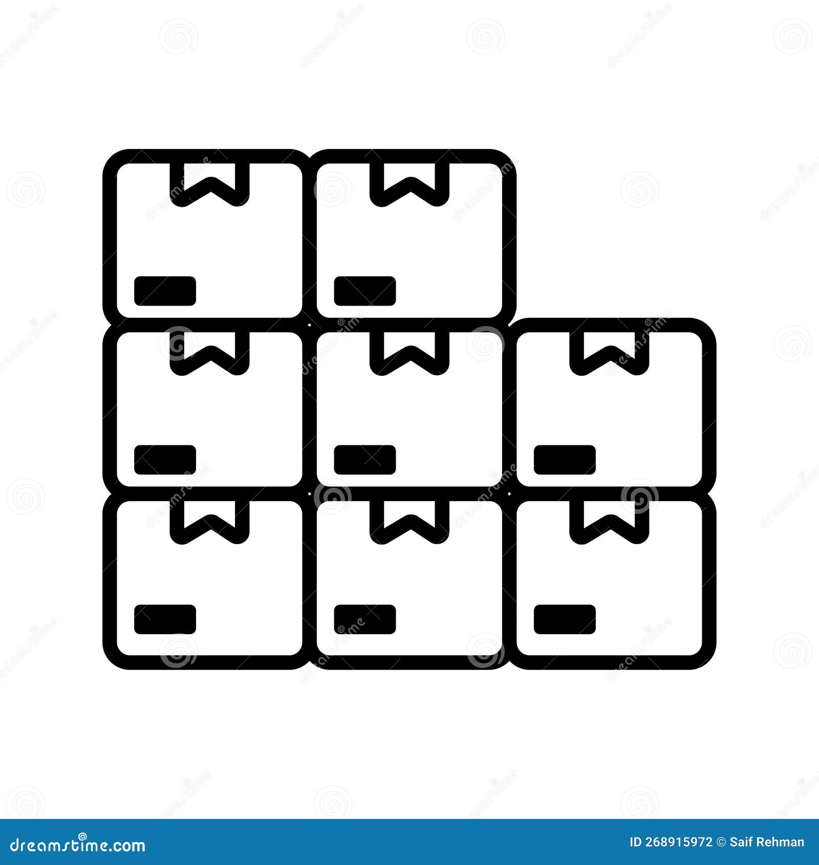 Packages Vector Solid Icon Style Illustration. EPS 10 File Stock Vector ...