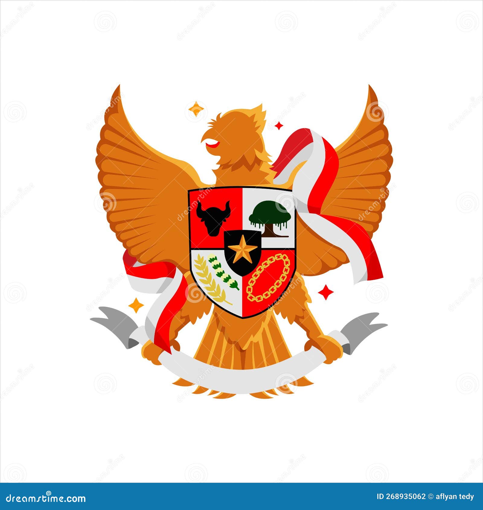 Symbol Indonesian Independence Day Stock Vector - Illustration of ...