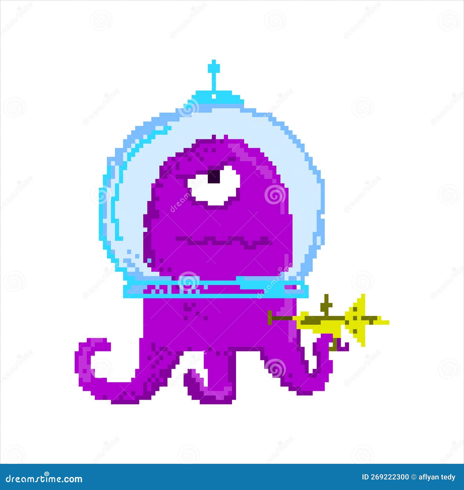 Pixel character monster stock vector. Illustration of poster - 269222300