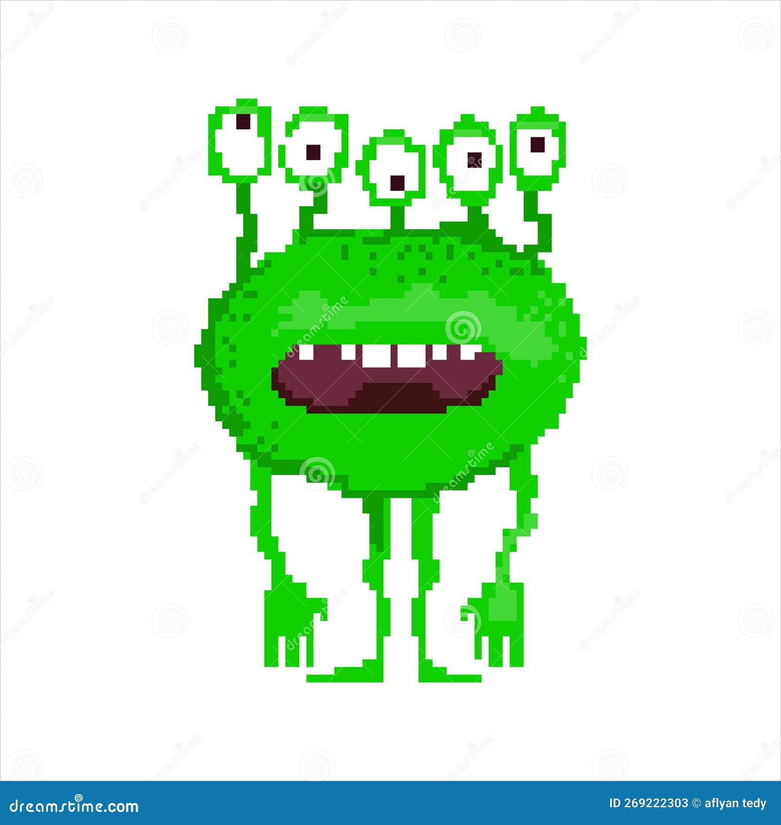 Pixel character monster stock vector. Illustration of sketch - 269222303