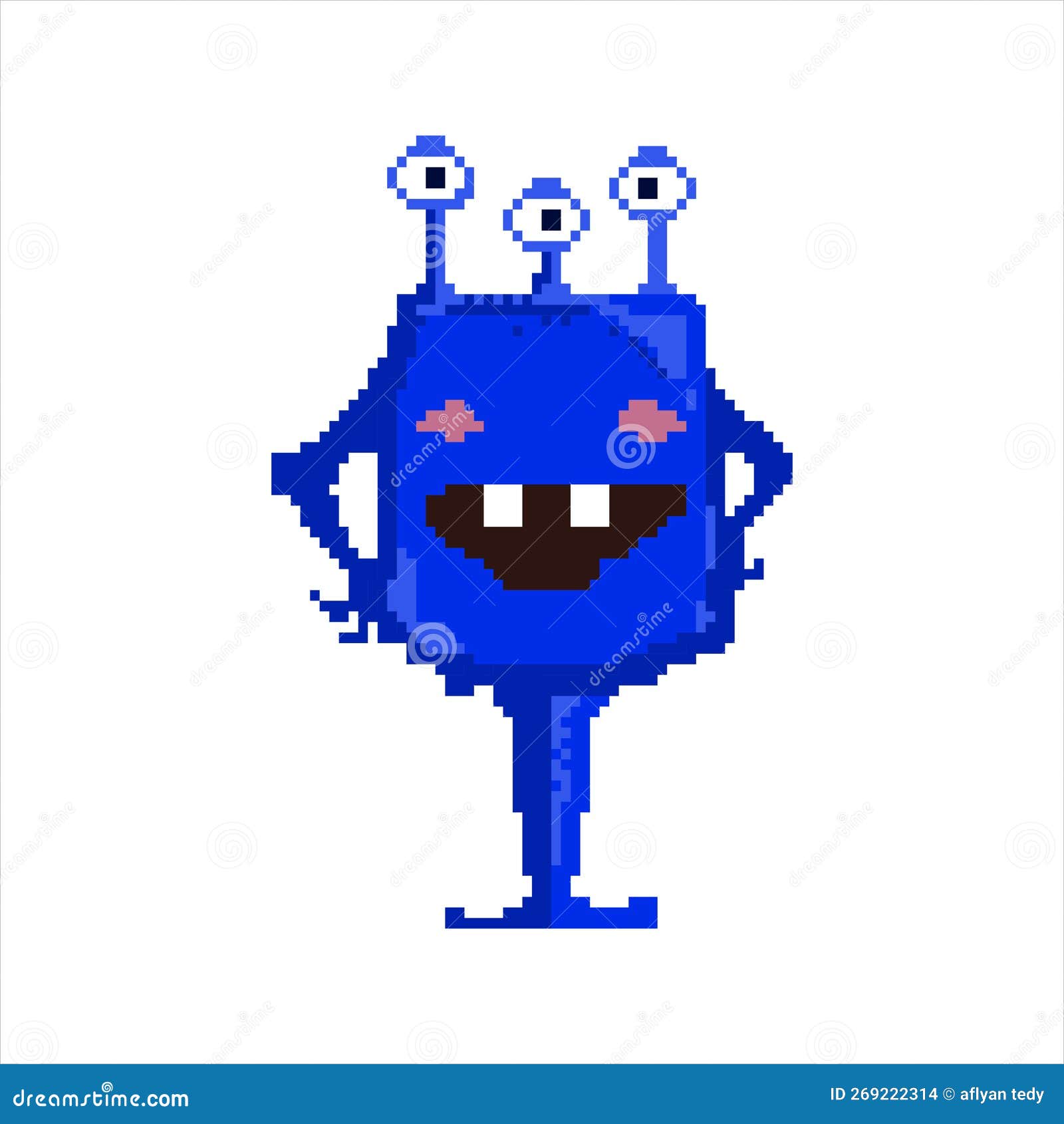 Pixel character monster stock vector. Illustration of diagram - 269222314