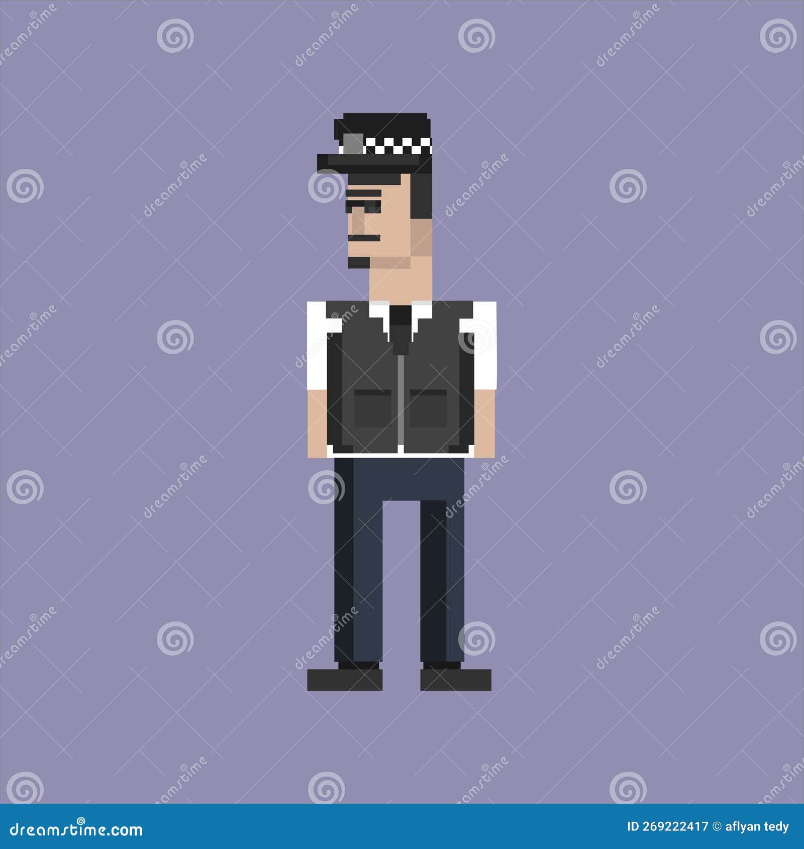 Pixel character stock vector. Illustration of uniform - 269222417