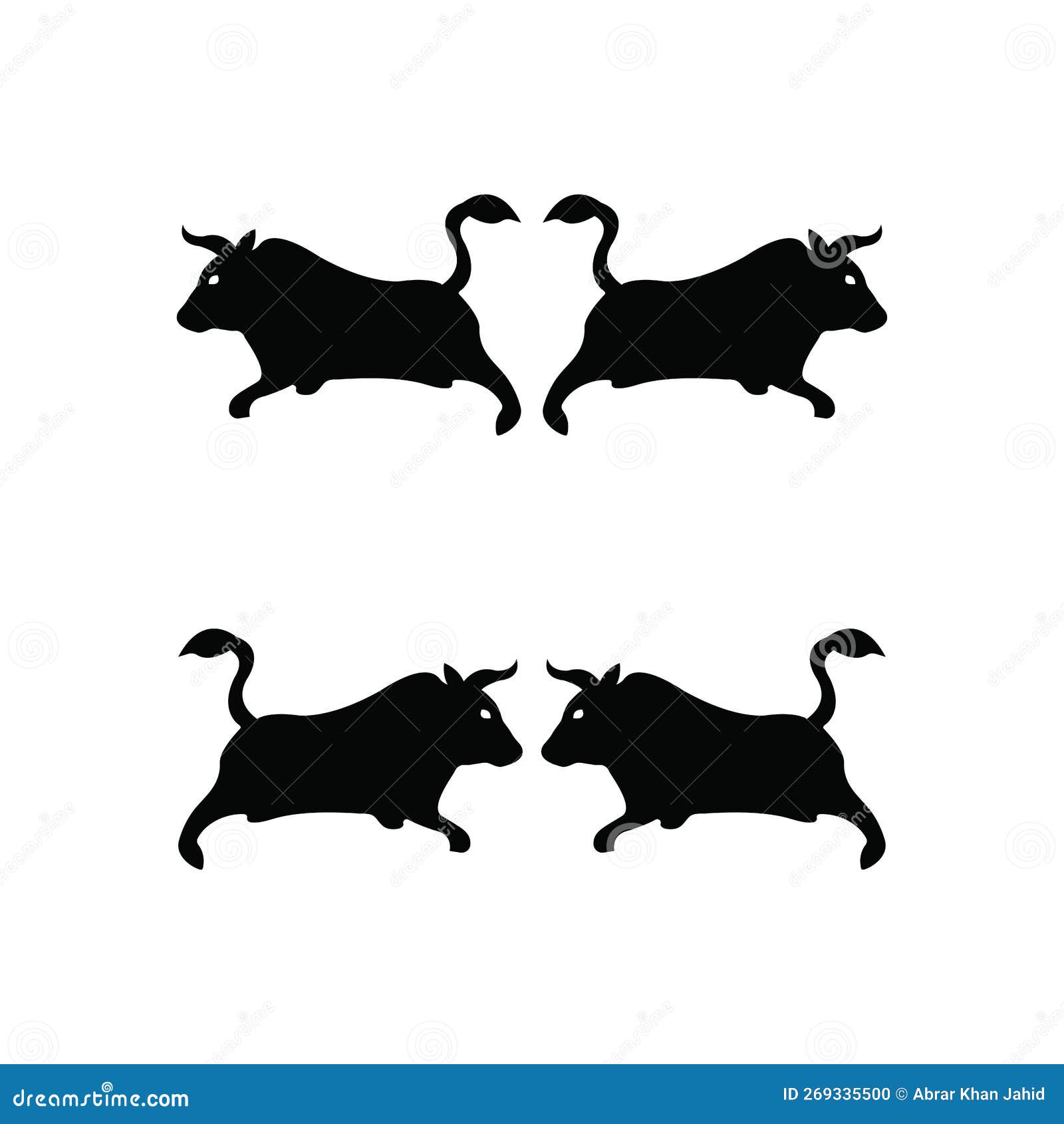 Bull Animal Vector Logo Design Stock Vector - Illustration of domestic ...