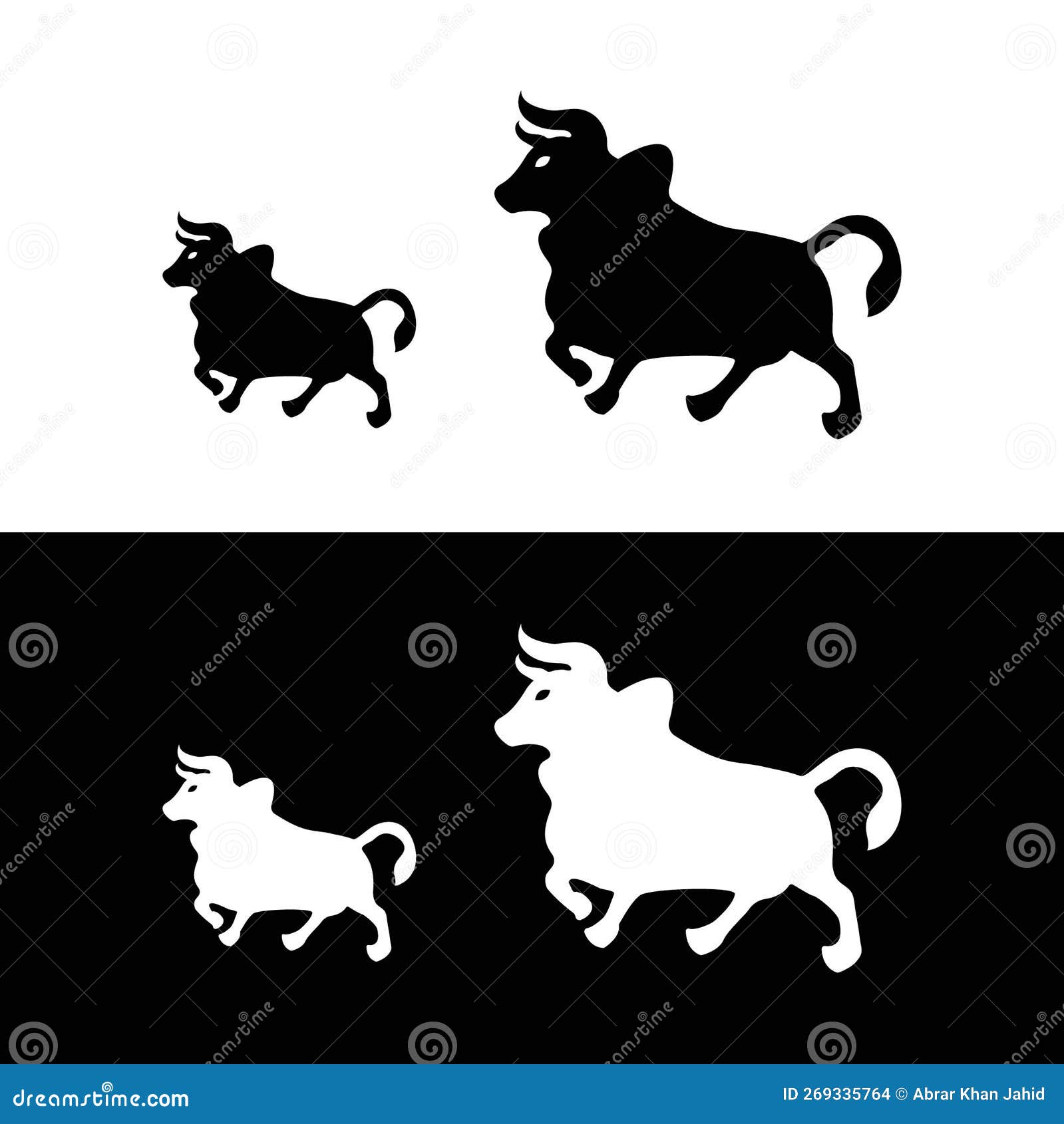 Bull Animal Vector Logo Design Stock Vector - Illustration of bull ...
