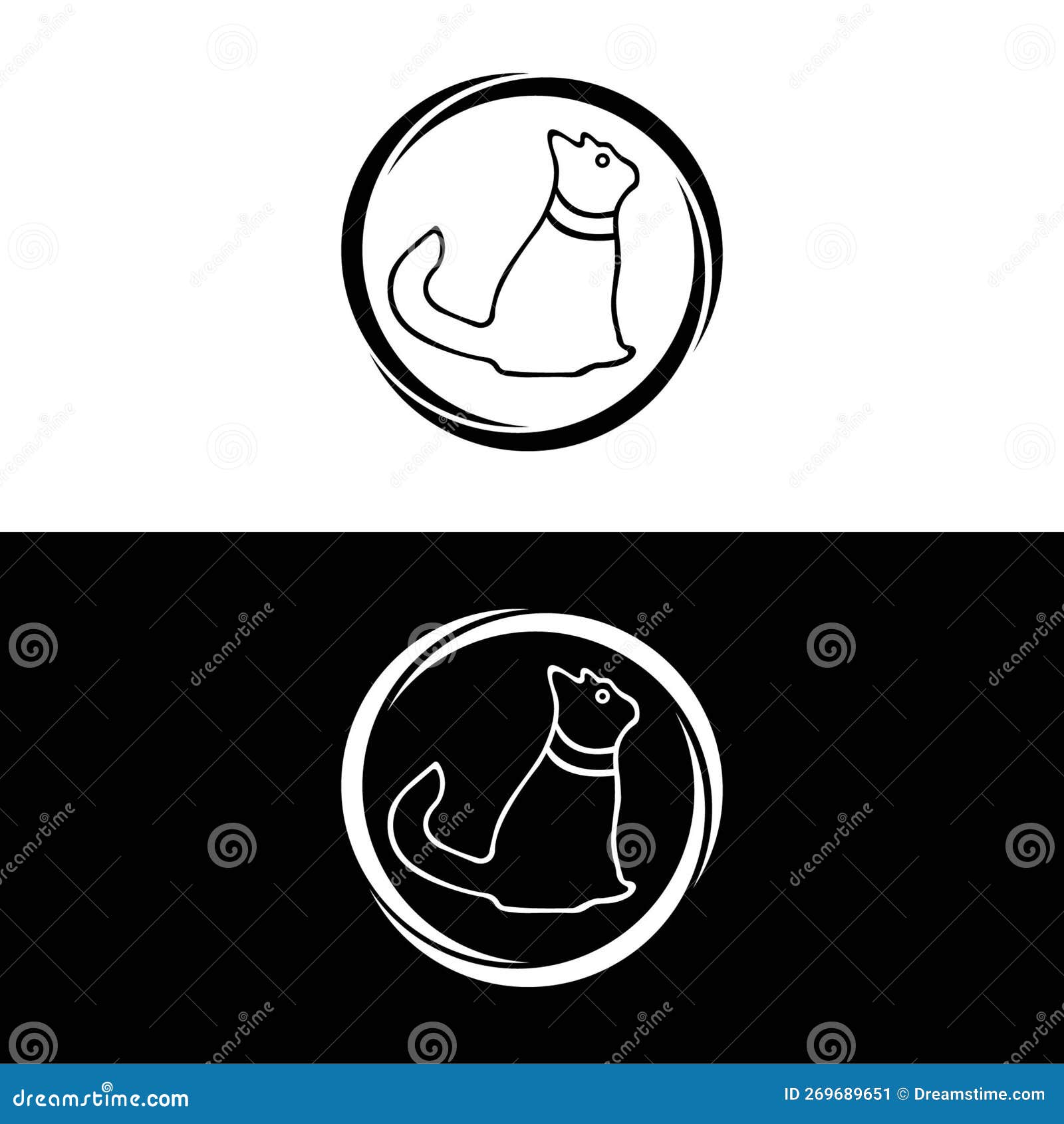Cat Animal Vector Logo Design Stock Vector - Illustration of logotype ...