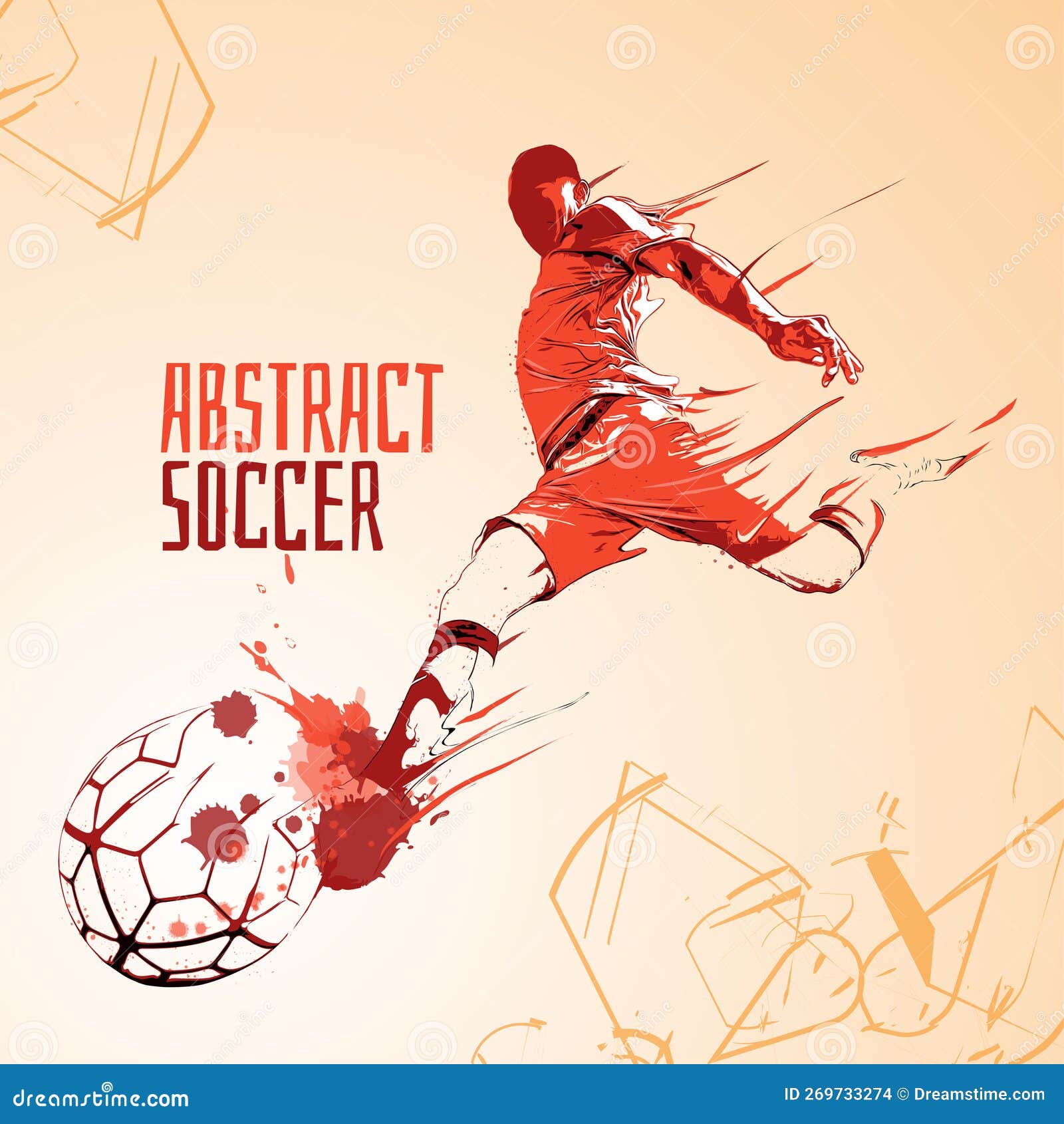 Football Soccer Abstract Paint Illustration Background Stock Vector ...