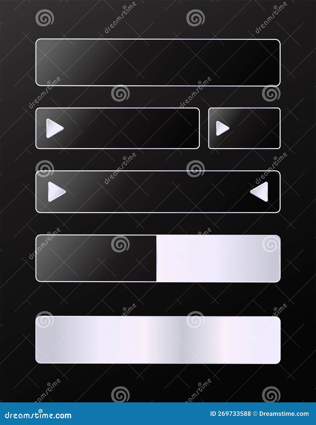 Blank Silver Black Premium Gradient Rectangle Bar Shape Badge Label ...