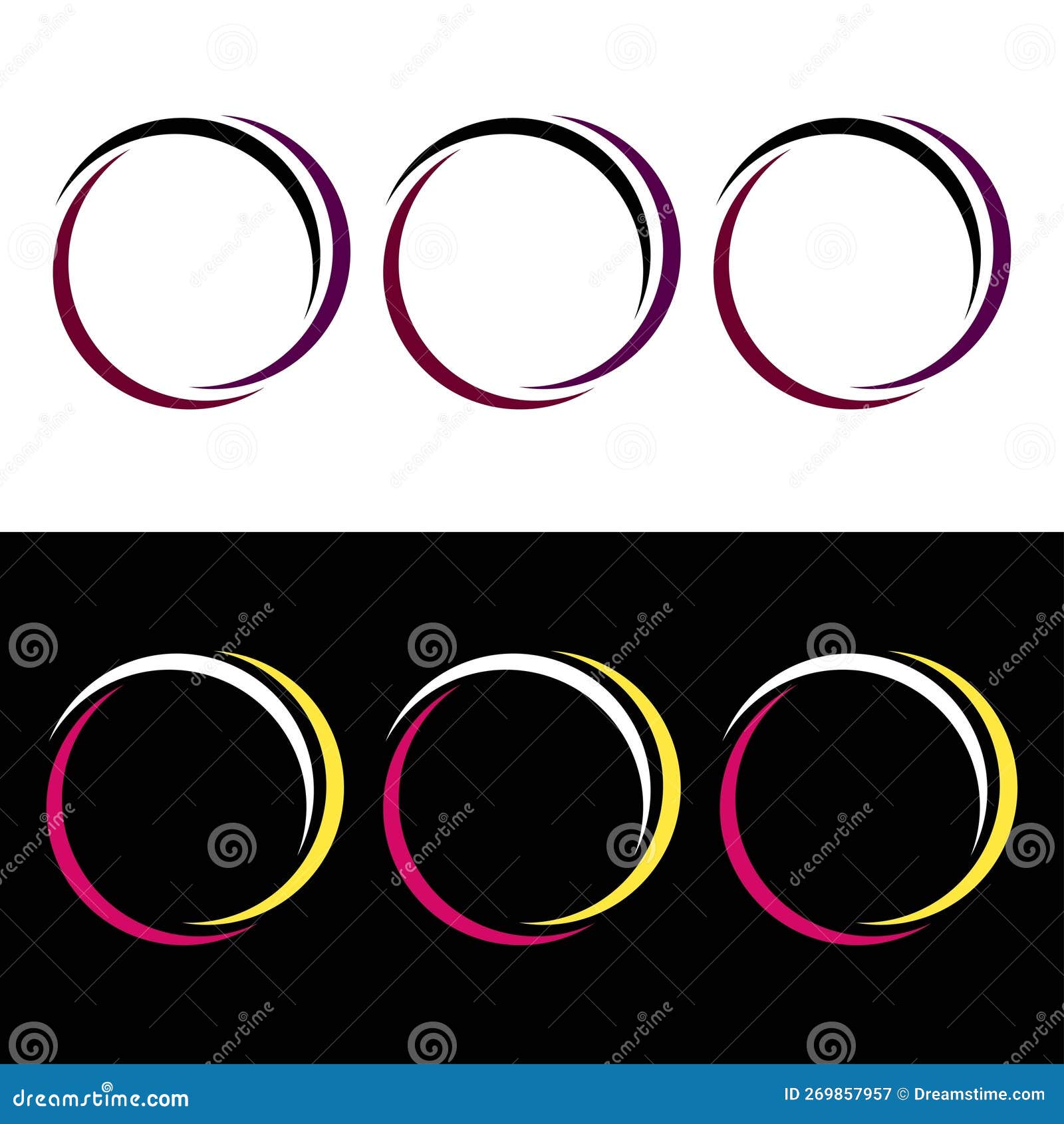 Circle Vector Logo Template Design Stock Vector - Illustration of wave ...