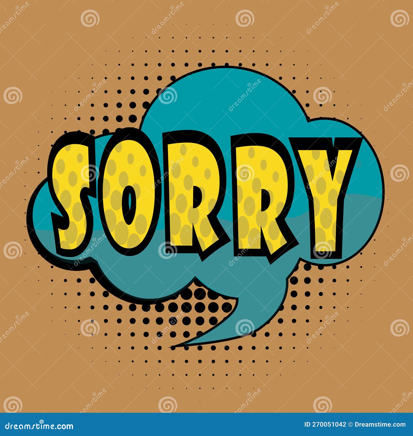 Sorry Comic Text Vector Illustration Stock Illustration - Illustration ...