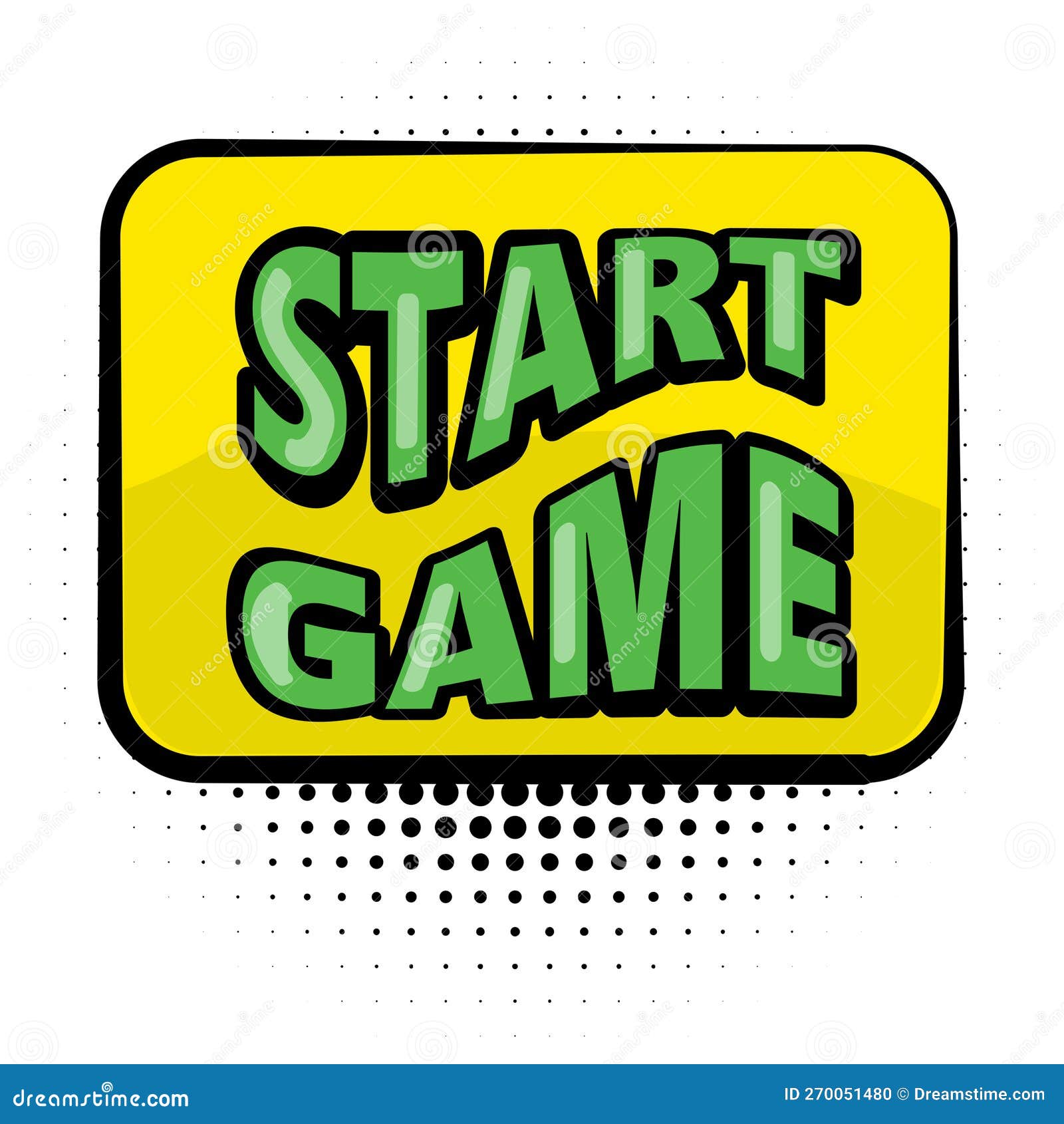 Start Game Comic Text Vector Illustration Stock Illustration ...