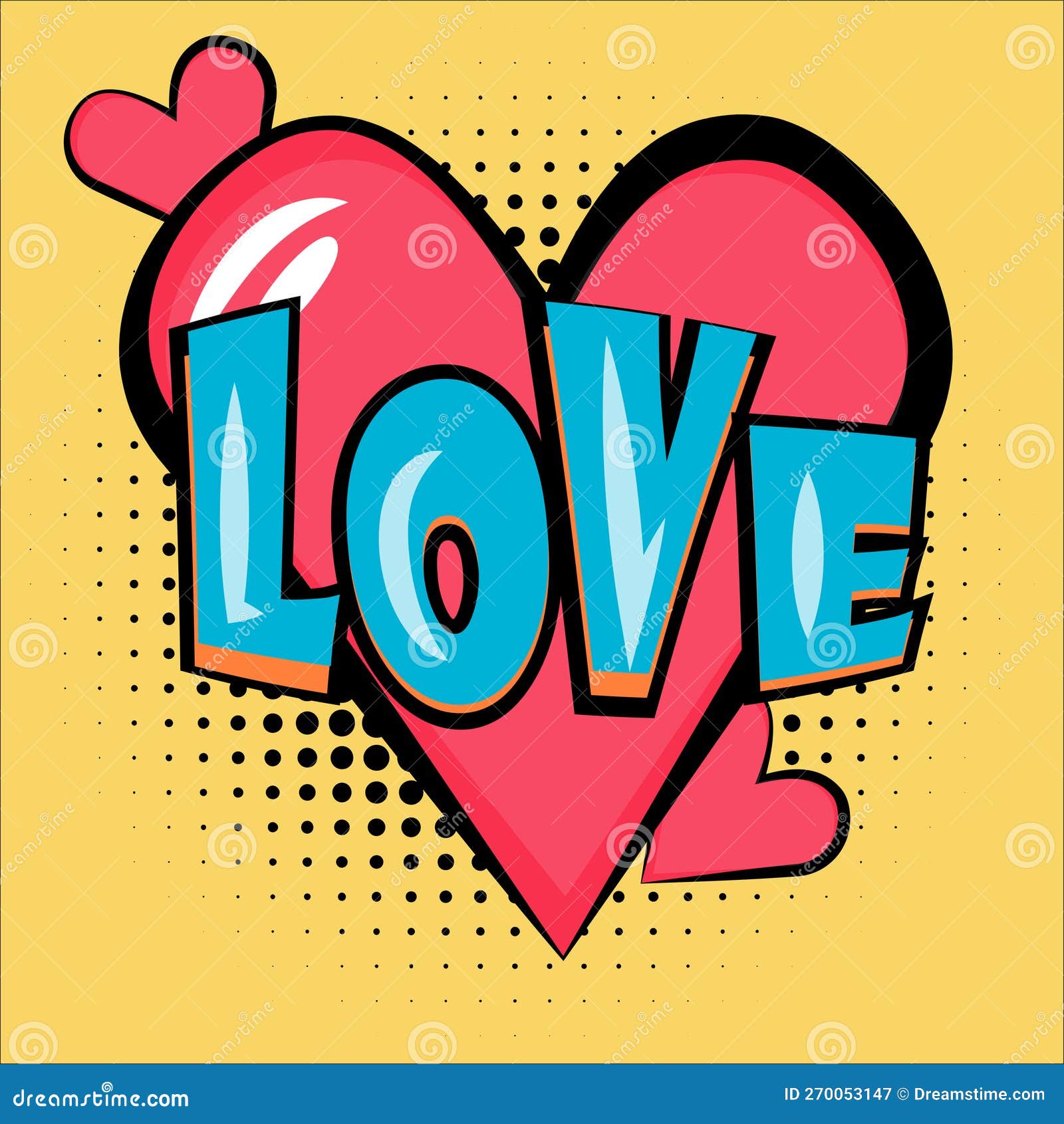 Love Comic Text Vector Illustration Stock Vector - Illustration of ...