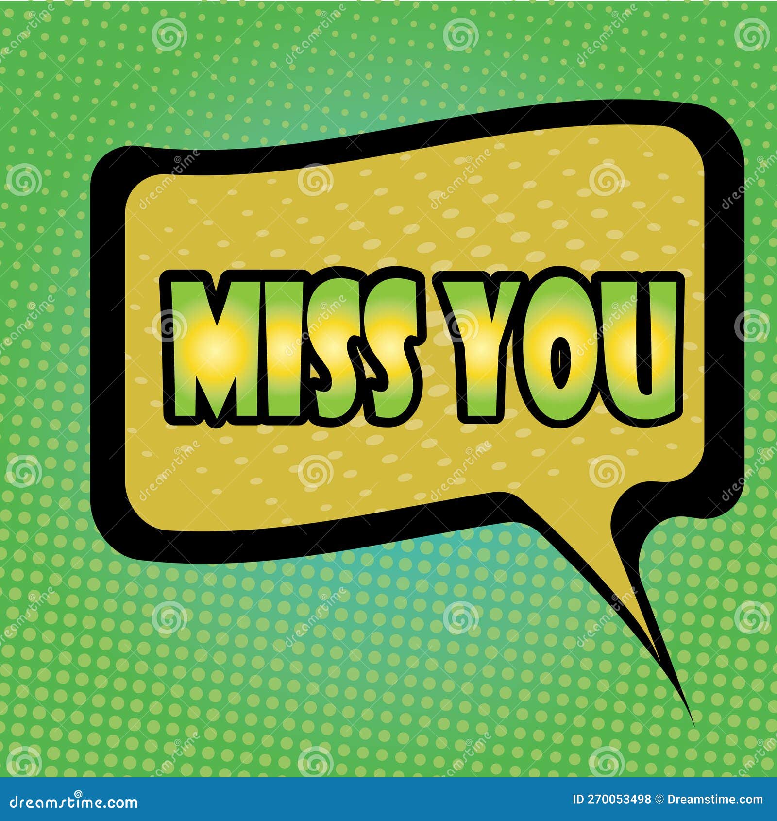 Miss You Comic Text Vector Illustration Stock Illustration ...