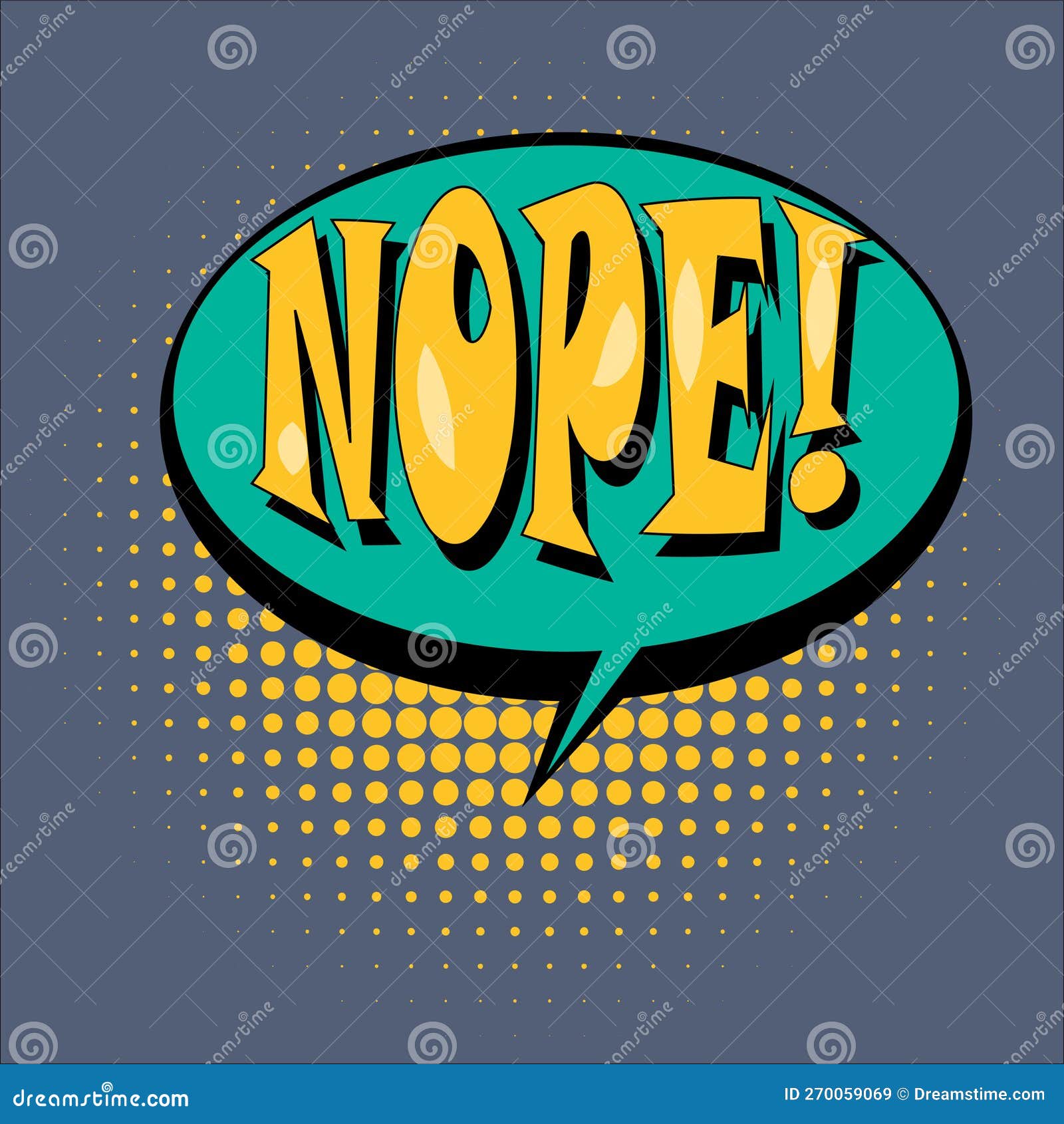 Nope Comic Text Vector Illustration Stock Illustration - Illustration ...