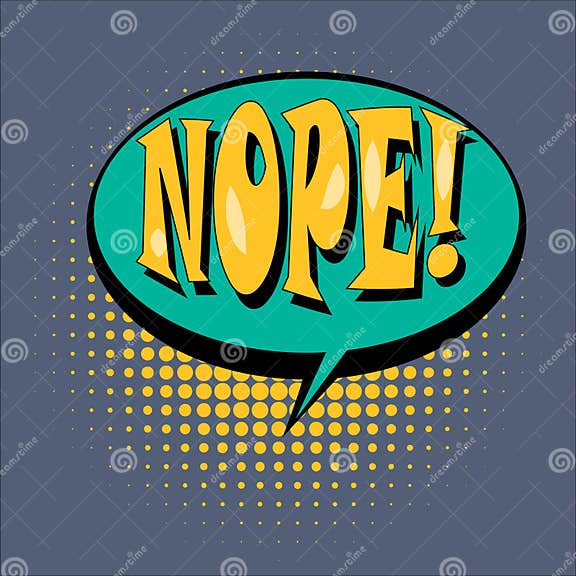 Nope Comic Text Vector Illustration Stock Illustration - Illustration ...