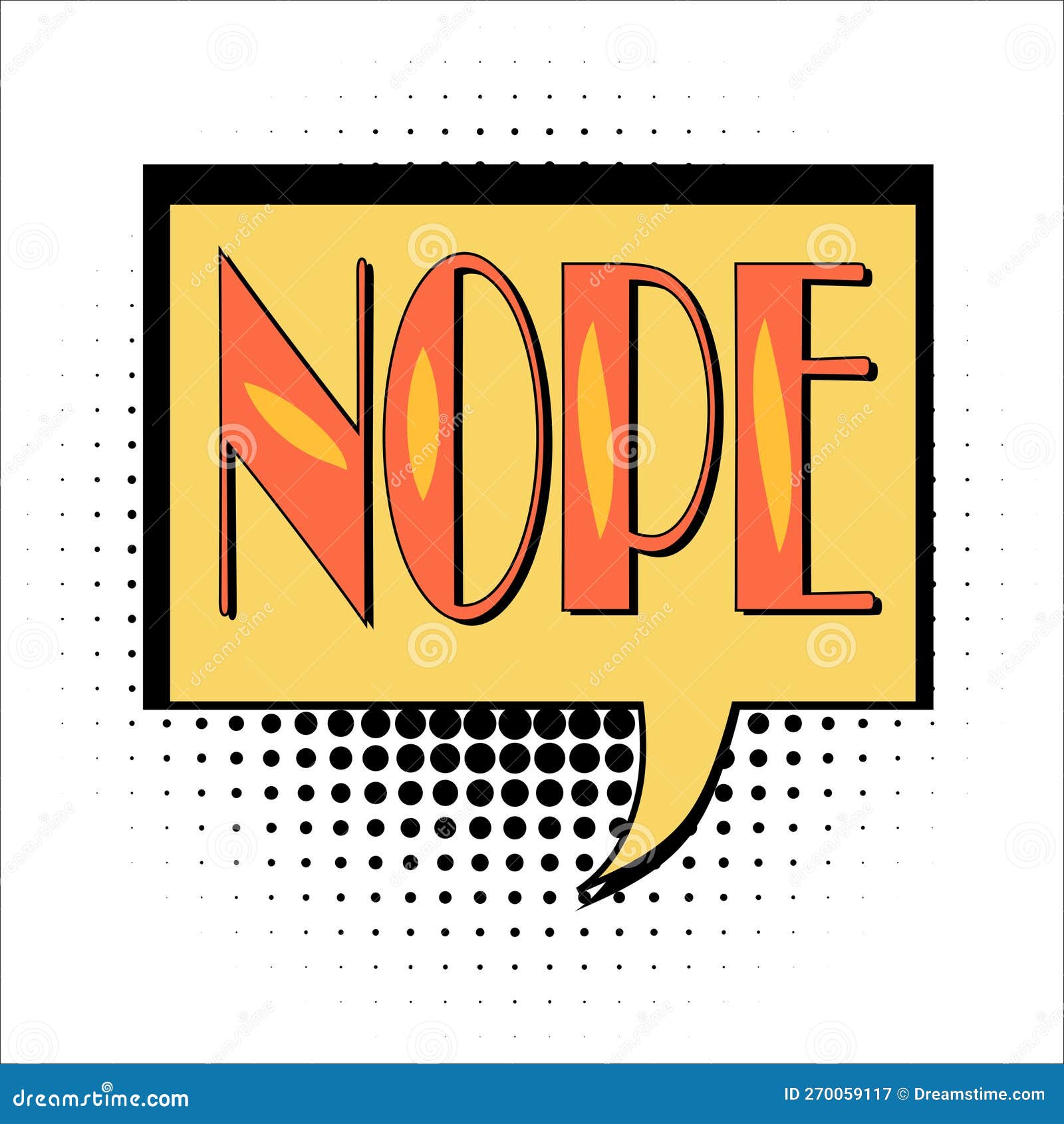 Nope Comic Text Vector Illustration Stock Illustration - Illustration ...