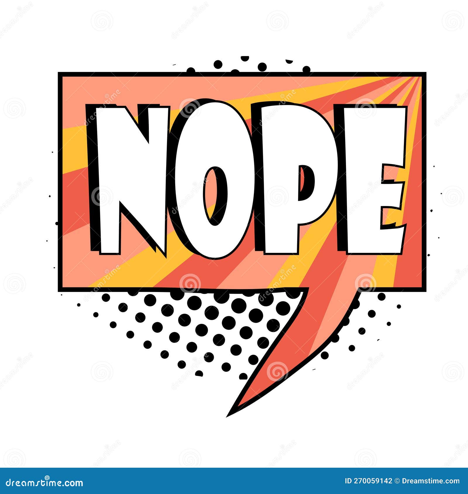 Nope Comic Text Vector Illustration Stock Illustration - Illustration ...